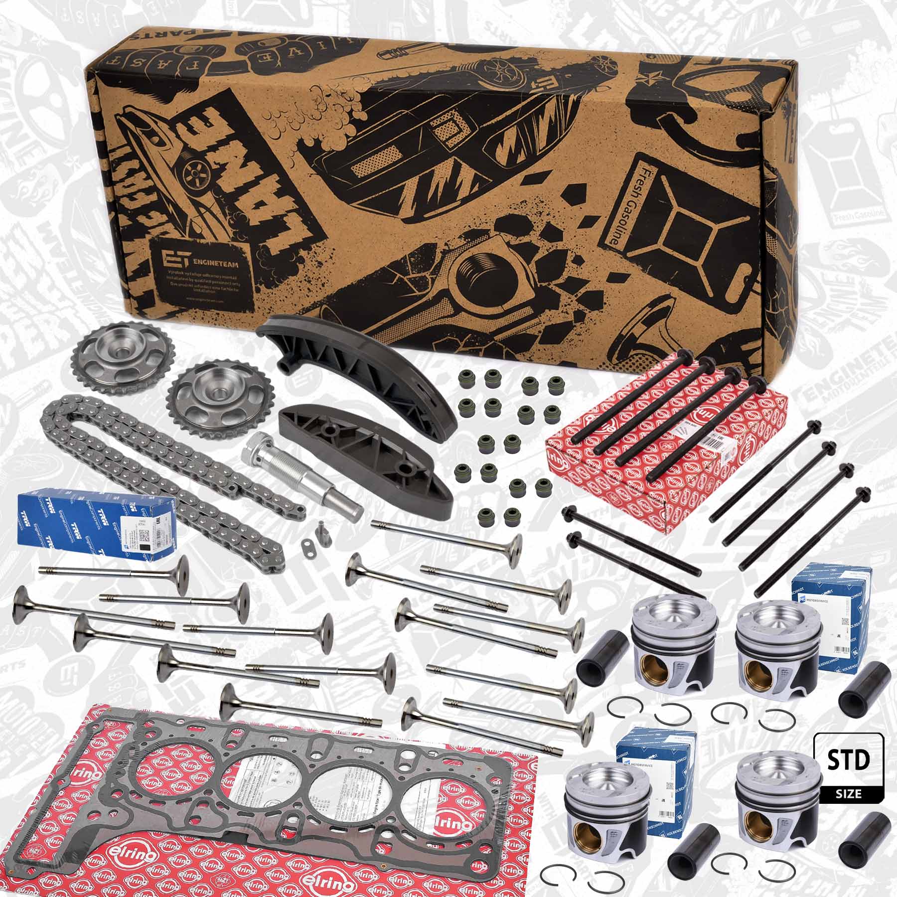 Timing Chain Kit - RS0055VR6 ET ENGINETEAM - 6510520001, A6510520100 ...