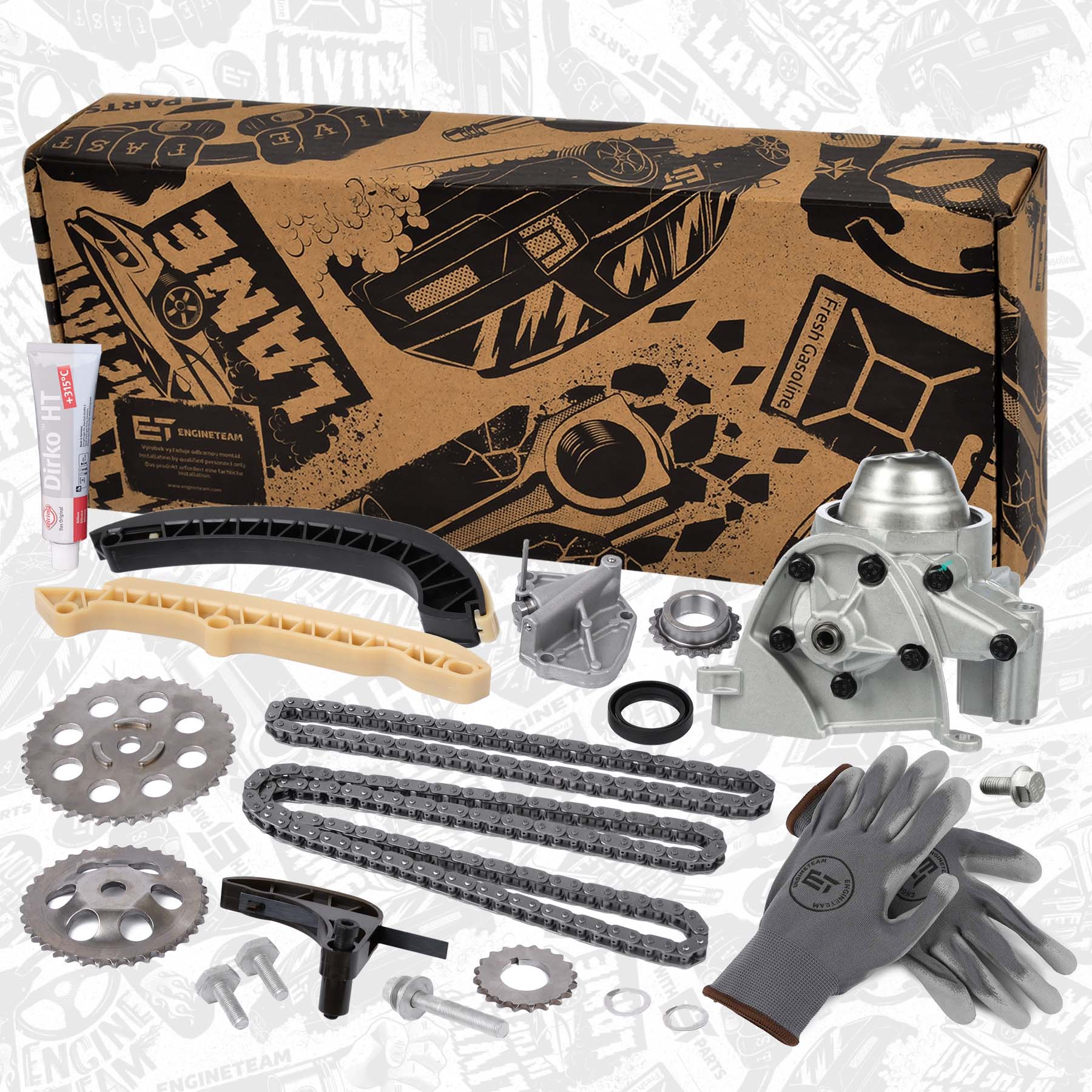 Timing Chain Kit - RS0075VR1 ET ENGINETEAM - 03D109229, 03E109229 ...