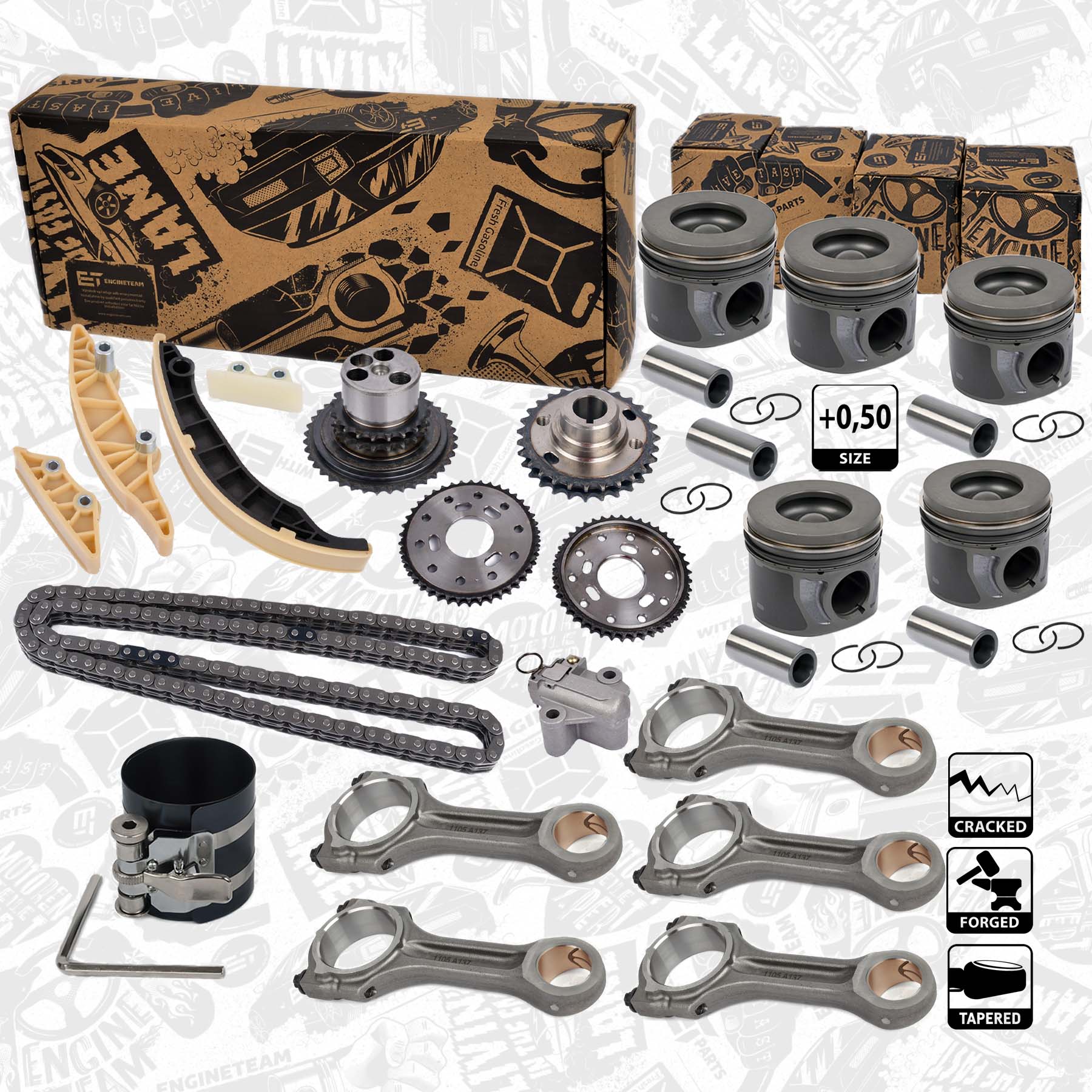 Timing Chain Kit - RS0079VR2 ET ENGINETEAM - 1372438, 1459439, 1459463 ...