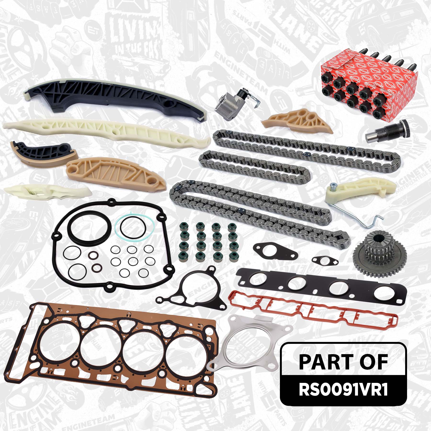 Timing Chain Kit - RS0091VR1 ET ENGINETEAM - 06H109158, 06H109158J ...