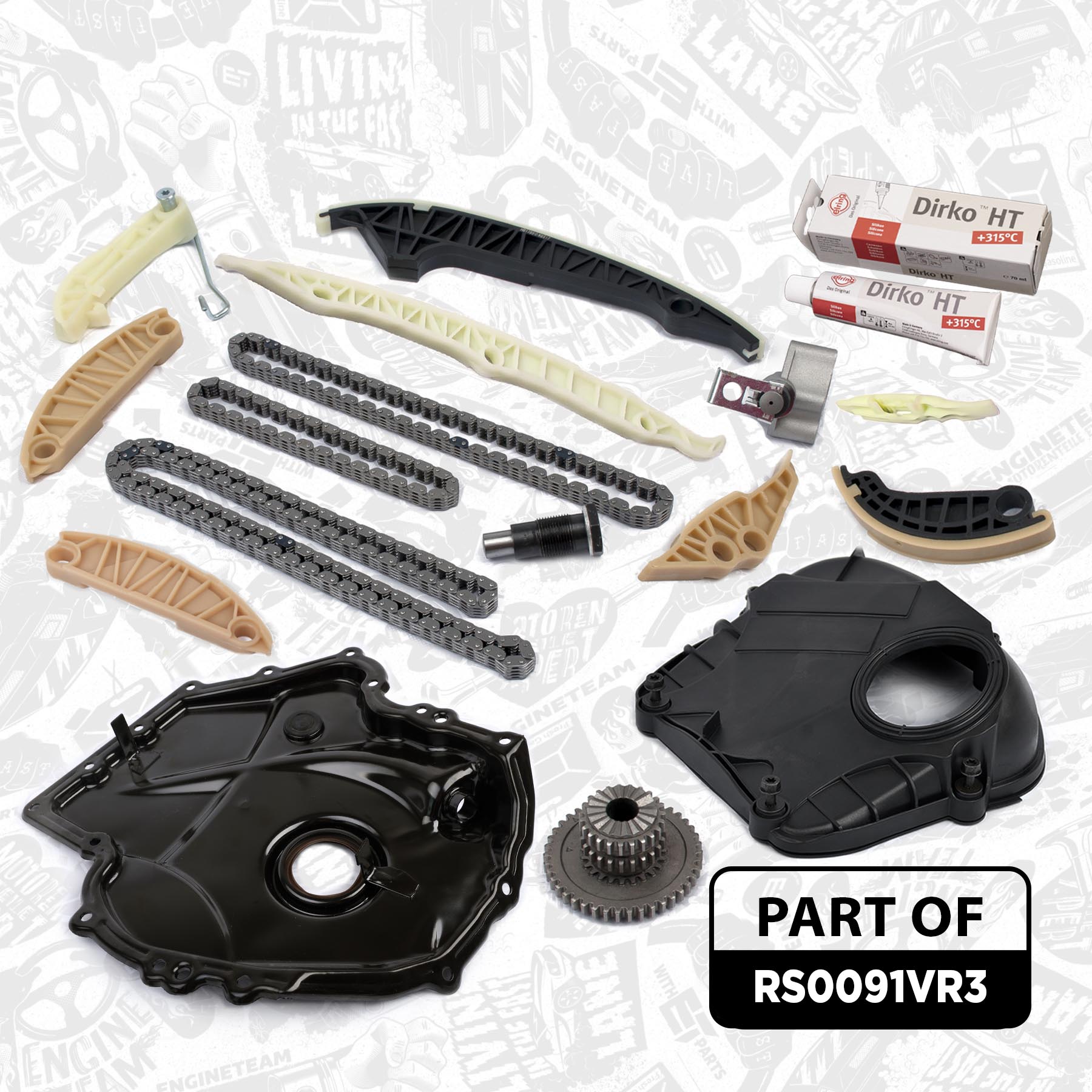 Timing Chain Kit - RS0091VR3 ET ENGINETEAM - 06H109158, 06H109158J ...