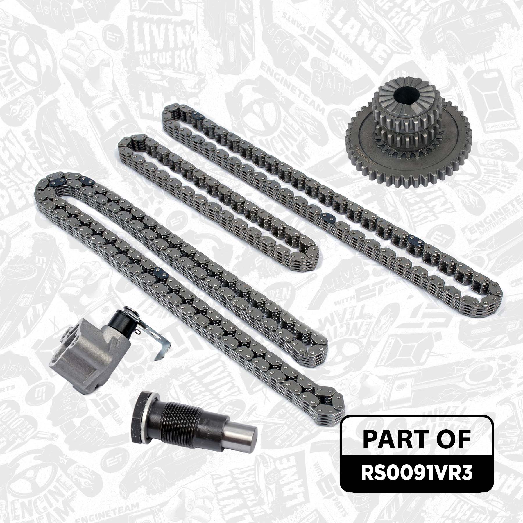 Timing Chain Kit - RS0091VR3 ET ENGINETEAM - 06H109158, 06H109158J ...