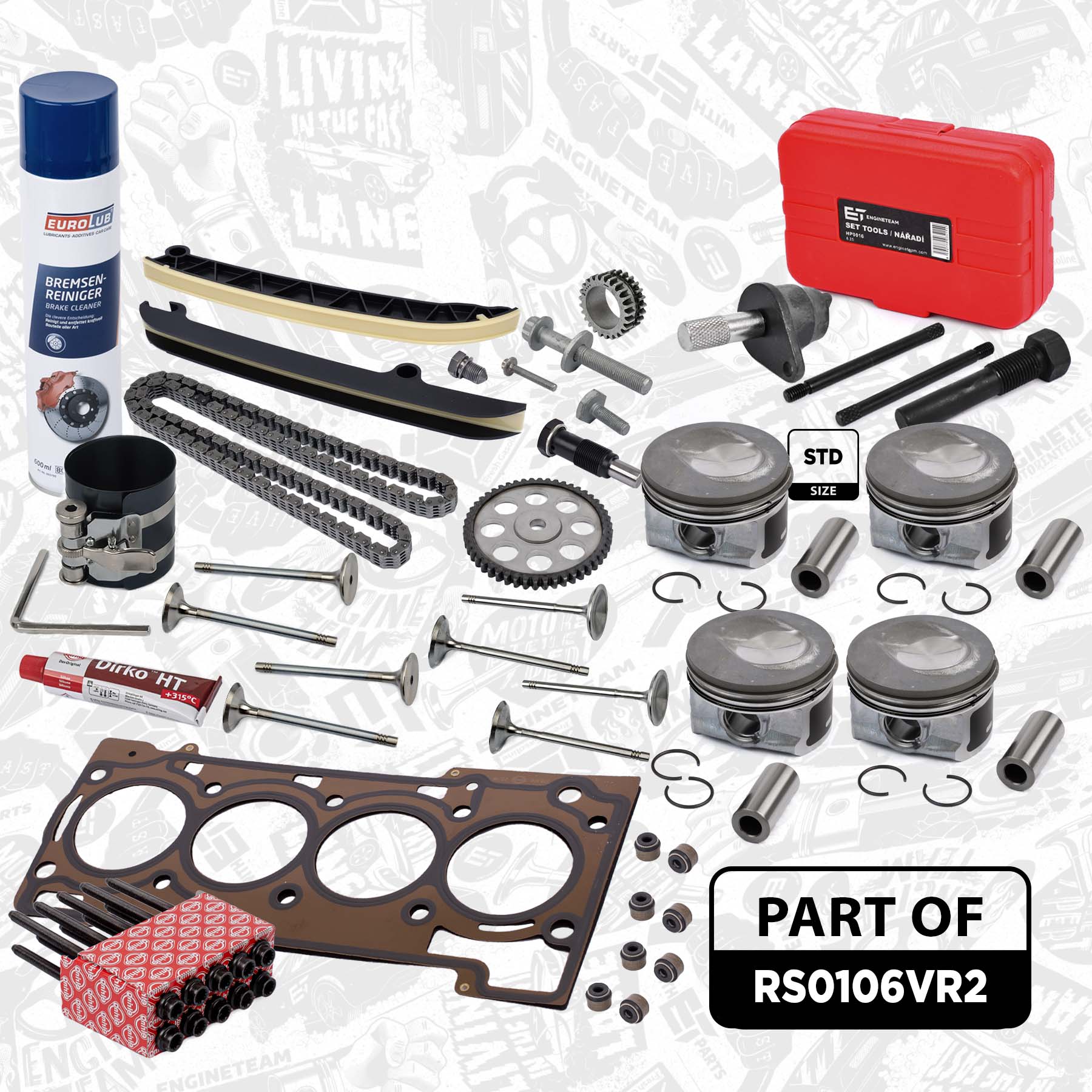 Timing Chain Kit - RS0106VR2 ET ENGINETEAM - 03F198158B, 03F198158 ...