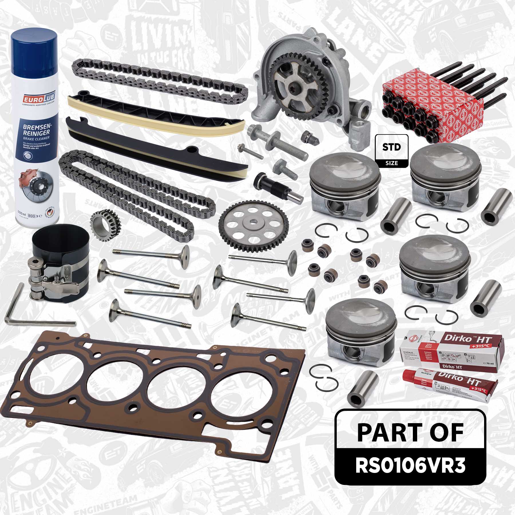 Timing Chain Kit - RS0106VR3 ET ENGINETEAM - 03F198158B, 03F198158 ...
