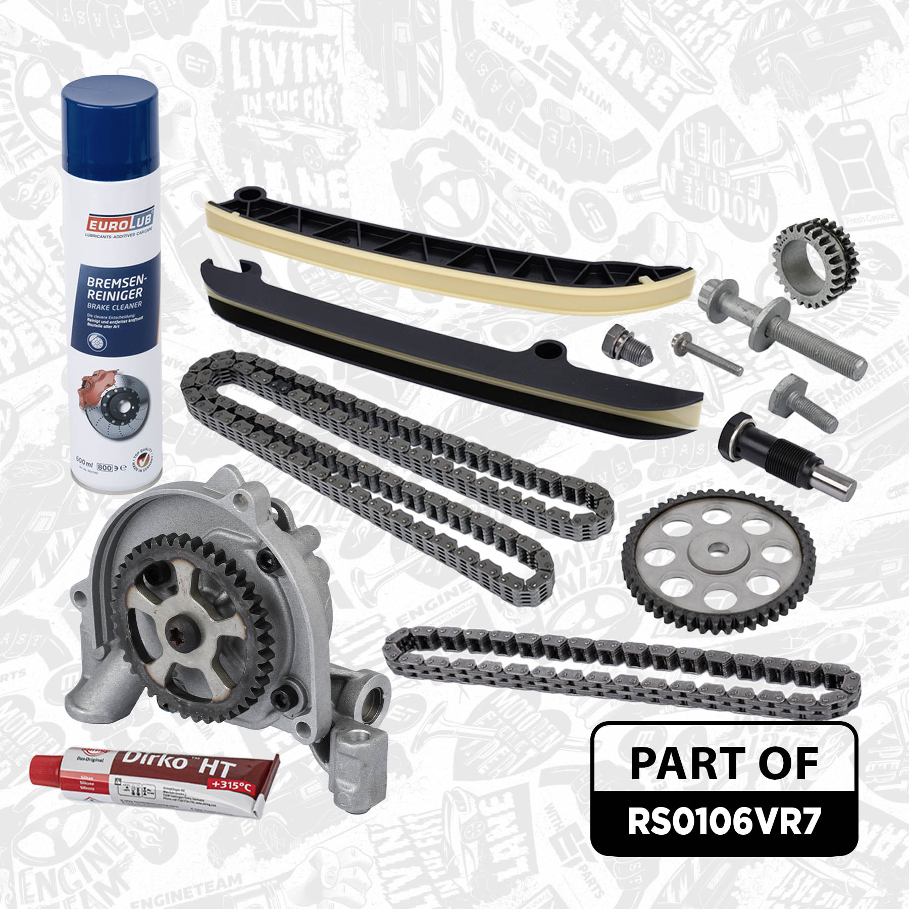 Timing Chain Kit - RS0106VR7 ET ENGINETEAM - 03F198158B, 03F198158 ...