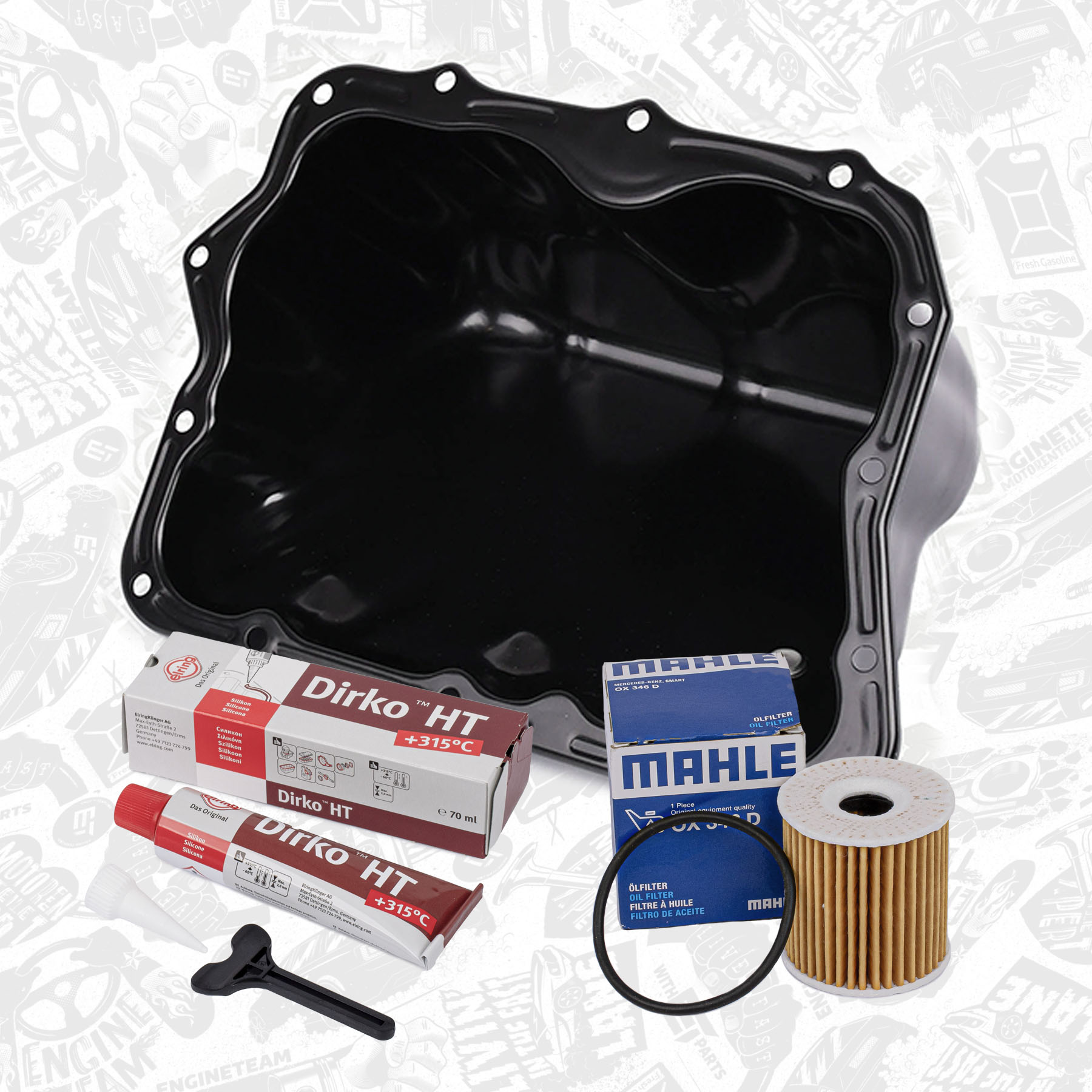 Oil Sump + sealing compound + filter - SU0028VR2 ET ENGINETEAM ...
