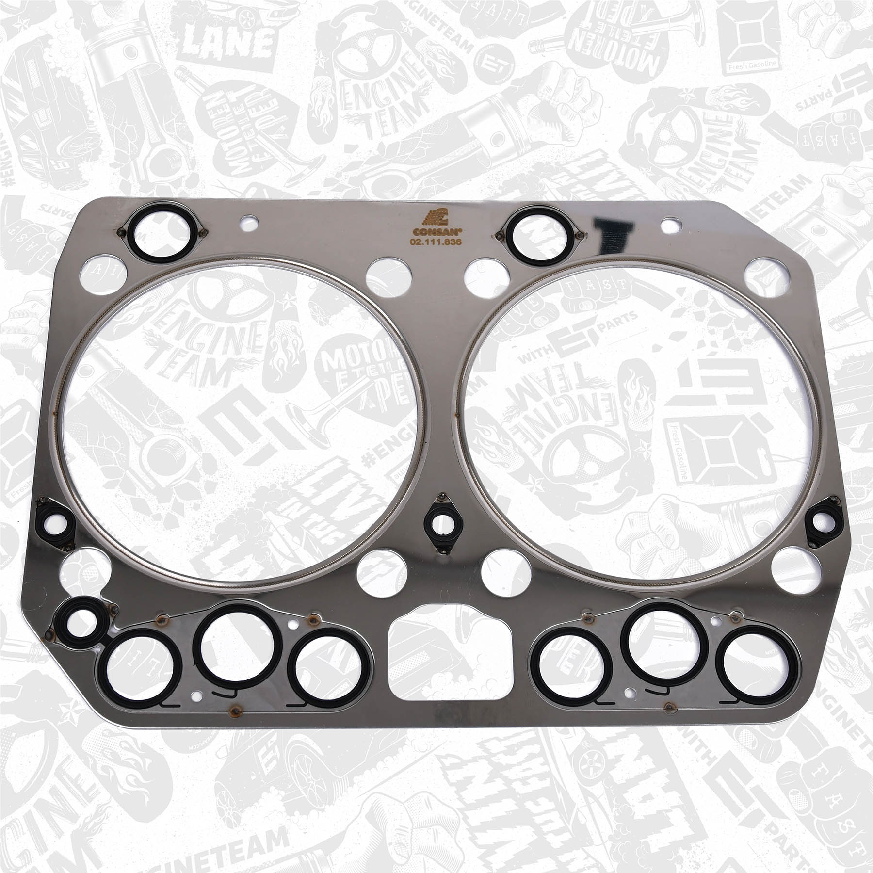 Gasket Kit, cylinder head - TE0022 ET ENGINETEAM - 51.00900-6753 ...
