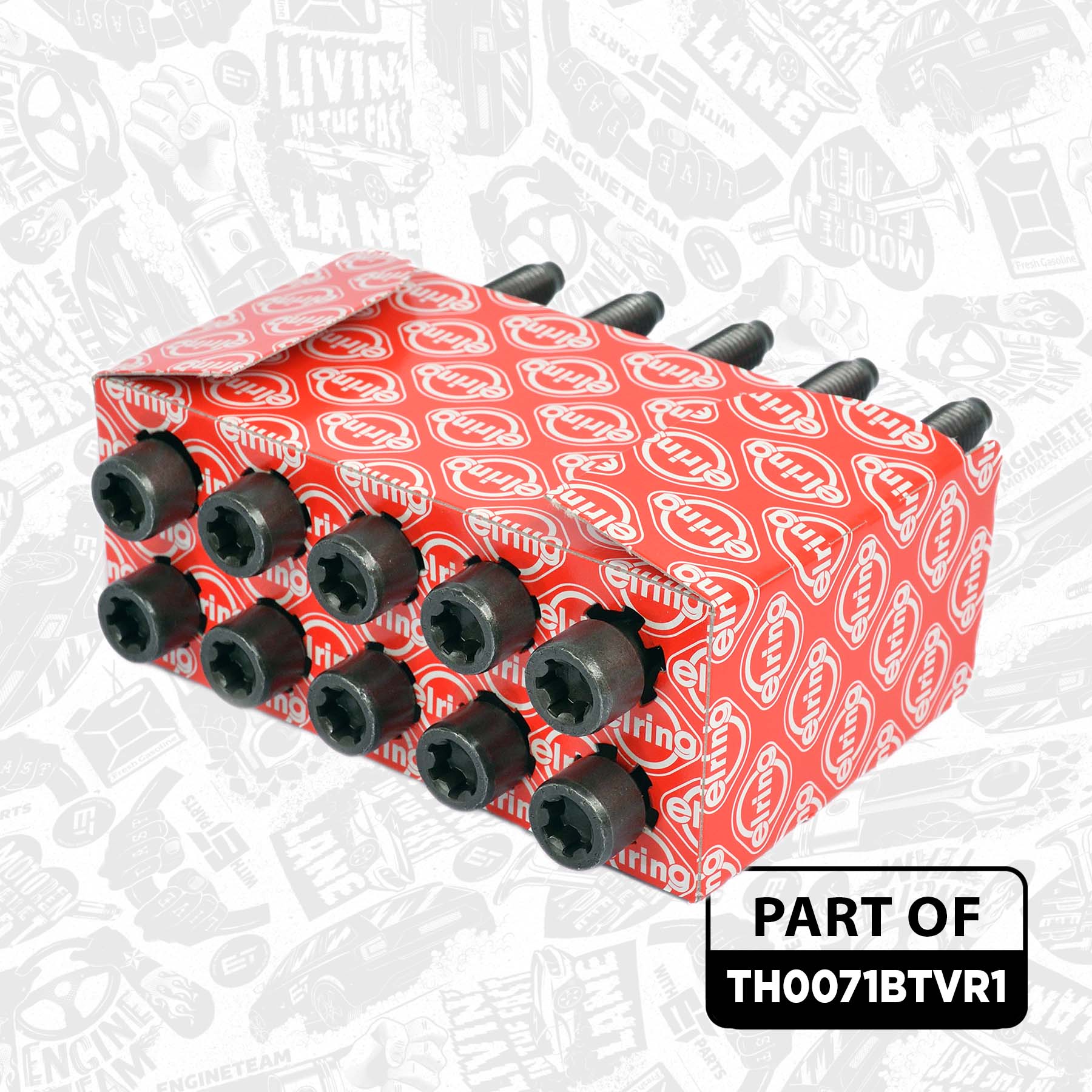 Gasket, cylinder head + bolt set - TH0071BTVR1 ET ENGINETEAM ...