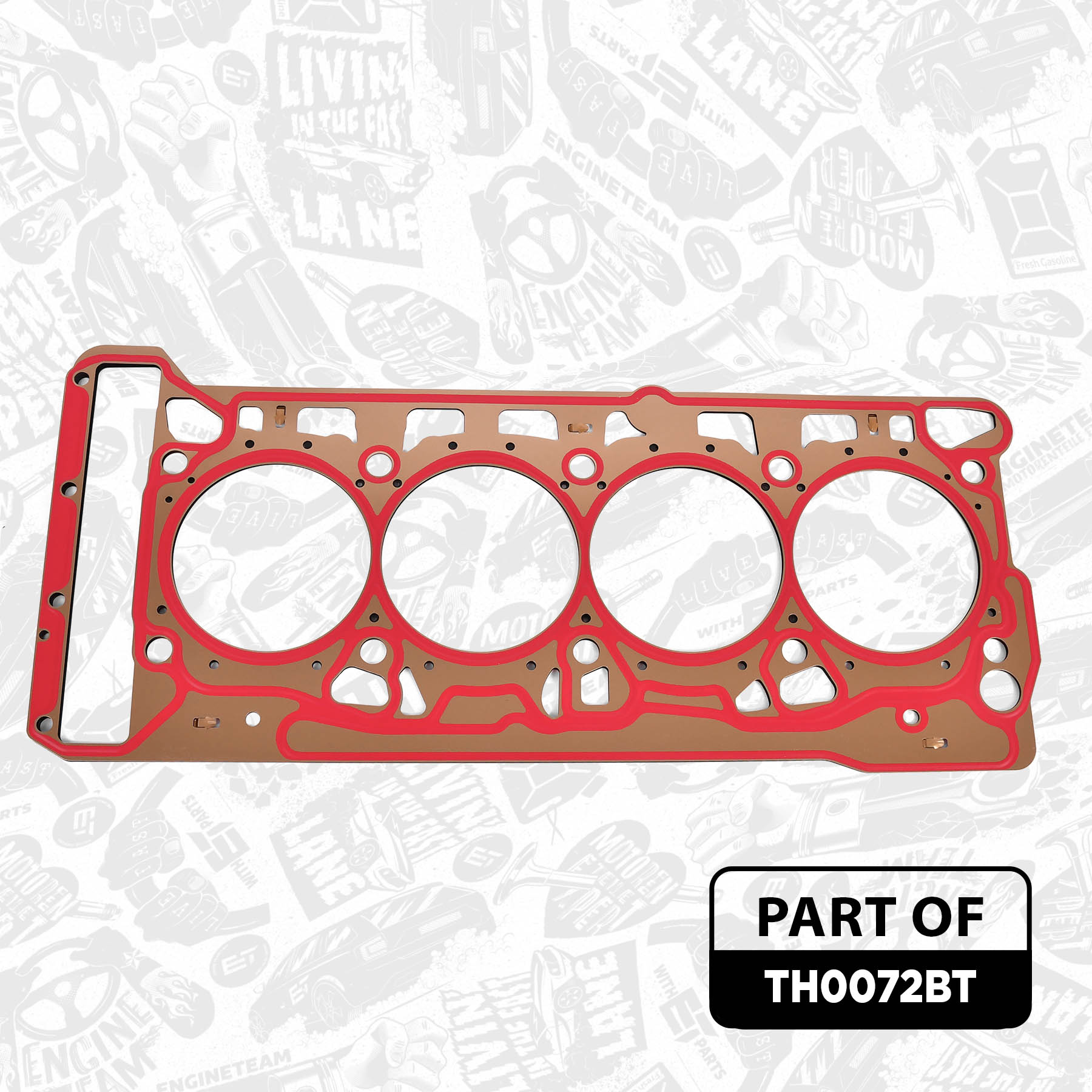 Gasket, cylinder head + bolt set - TH0072BT ET ENGINETEAM - 06L103383B ...
