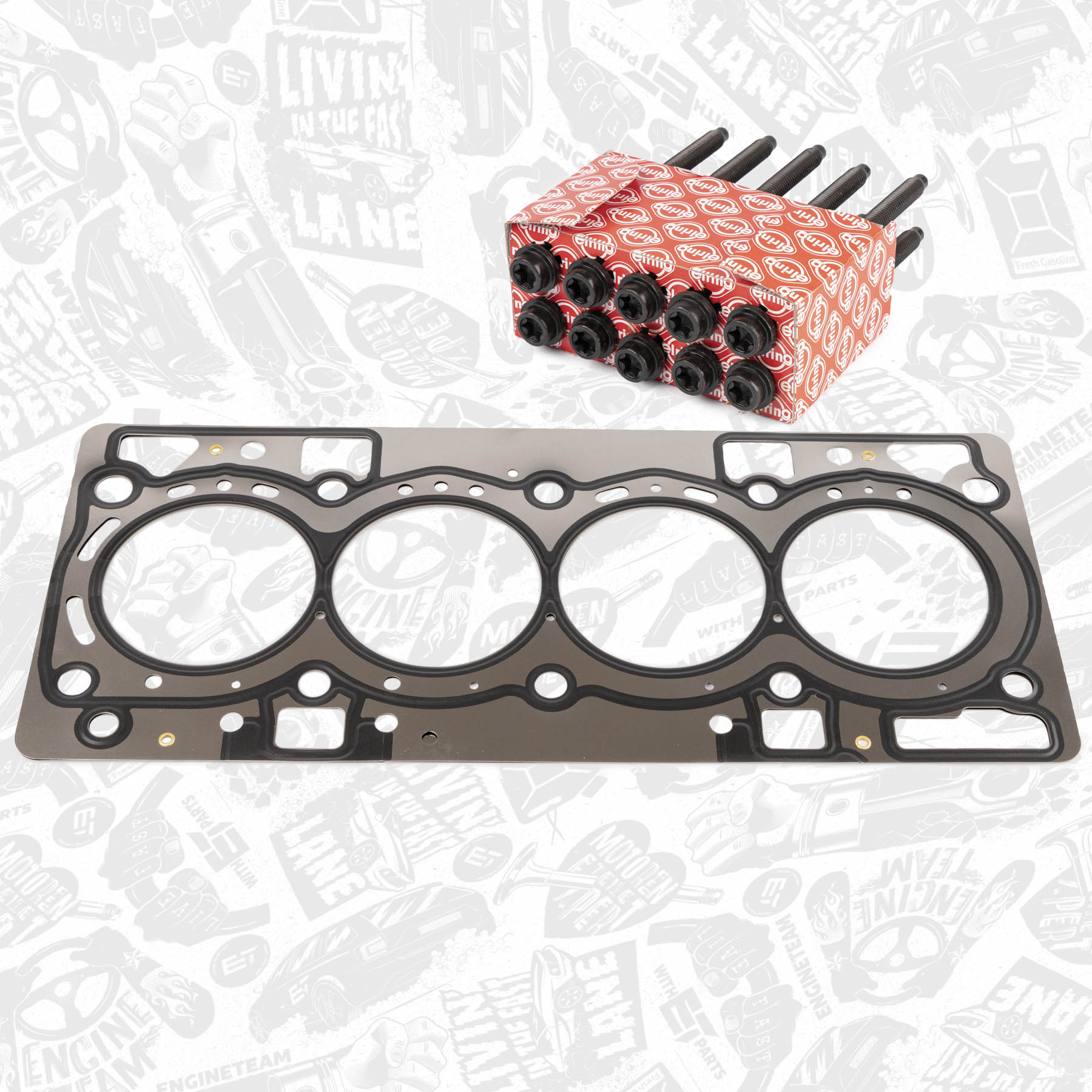 Gasket, cylinder head + bolt set - TH0081BT ET ENGINETEAM - 1845570 ...