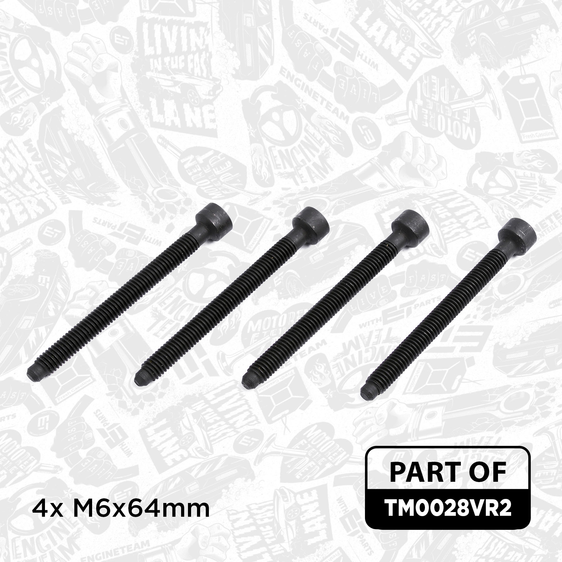 Seal Kit, injector nozzle 4 pcs + bolts - TM0028VR2 ET ENGINETEAM ...