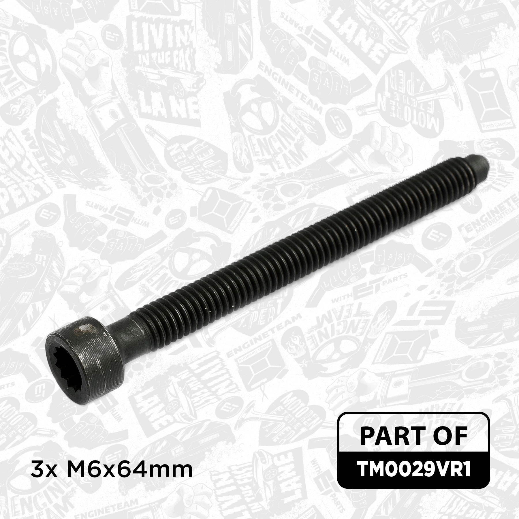 Seal Kit, injector nozzle 3 pcs + bolts - TM0029VR1 ET ENGINETEAM ...