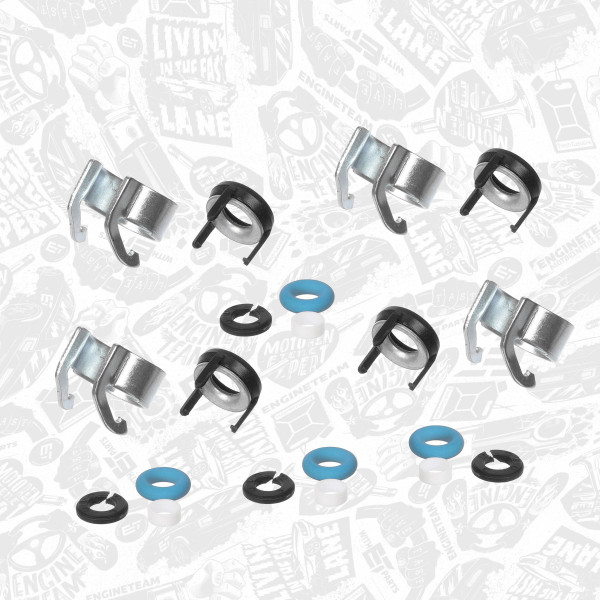Seal Ring Set, injection valve - TM0059VR2 ET ENGINETEAM - 06J998907B ...