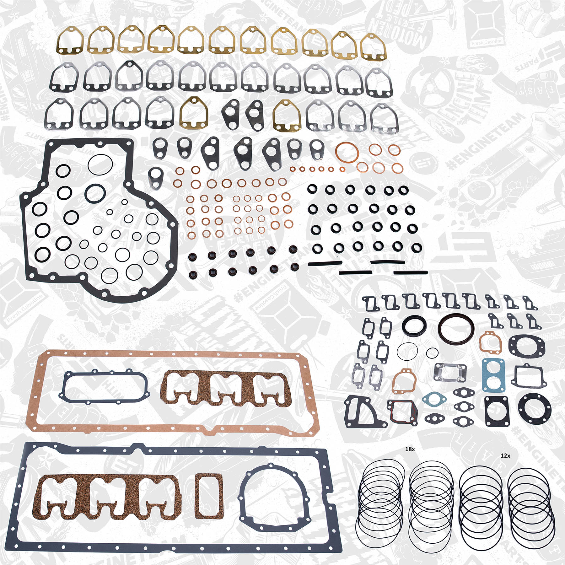 Full Gasket Kit, engine - TS0016 ET ENGINETEAM - 3700506, 3370050610, 0 ...