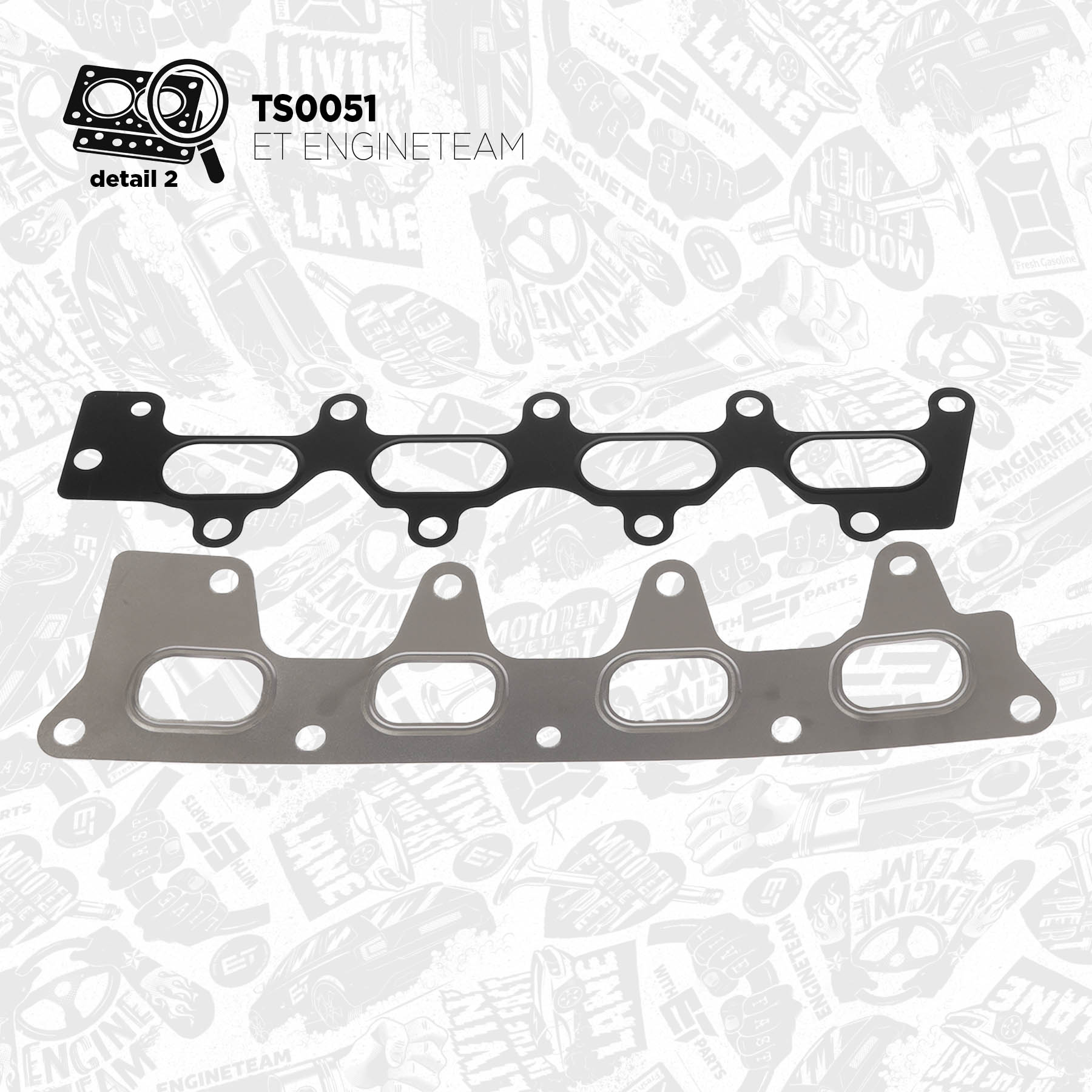 Gasket Kit, cylinder head - TS0051 ET ENGINETEAM - 7701471886, 852.010 ...