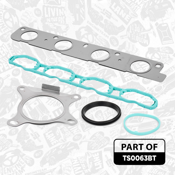 Gasket Set, cylinder head + bolt set - TS0063BT ET ENGINETEAM ...