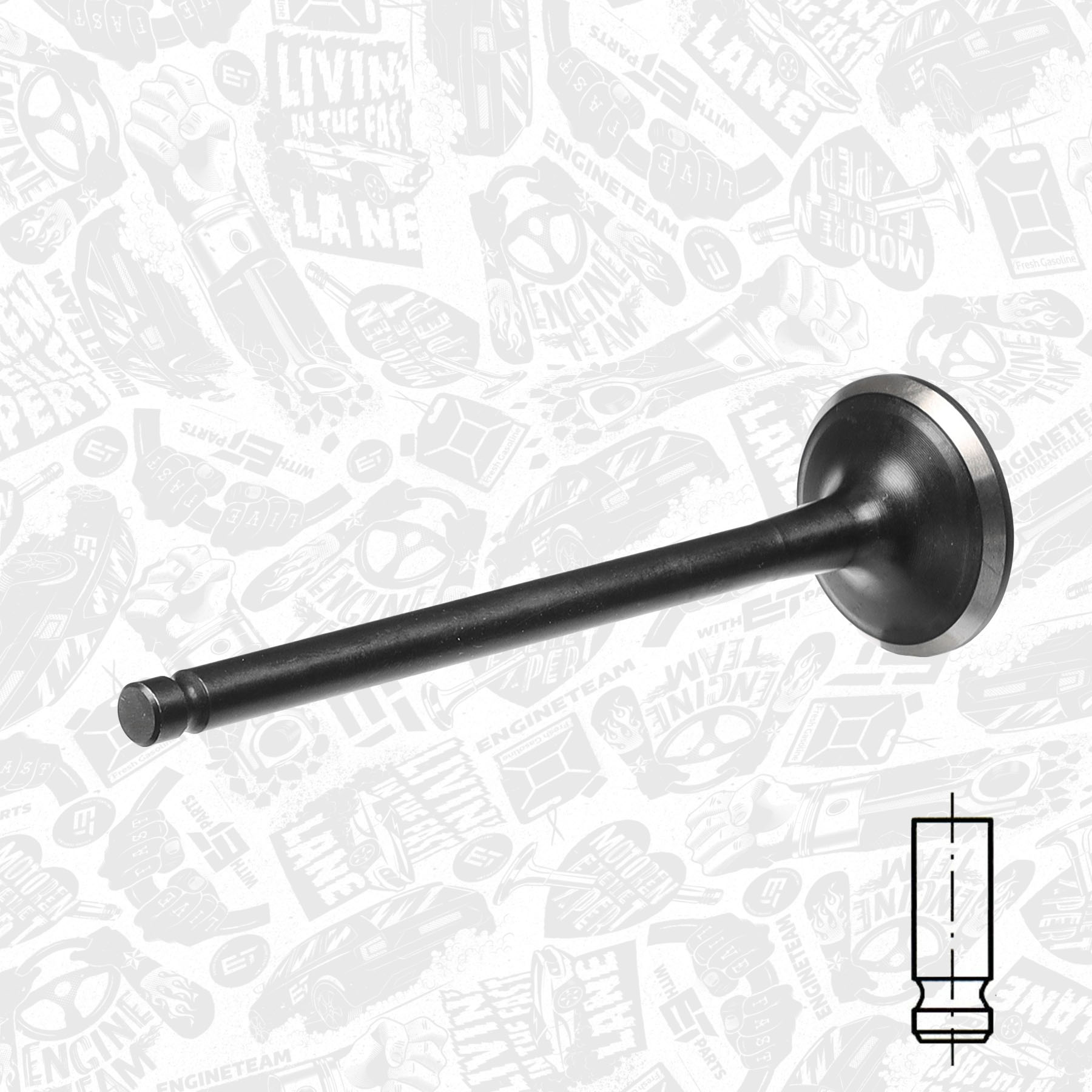 Exhaust Valve - VE0028 ET ENGINETEAM - 11915A78B01-000, 96352793, 12915 ...