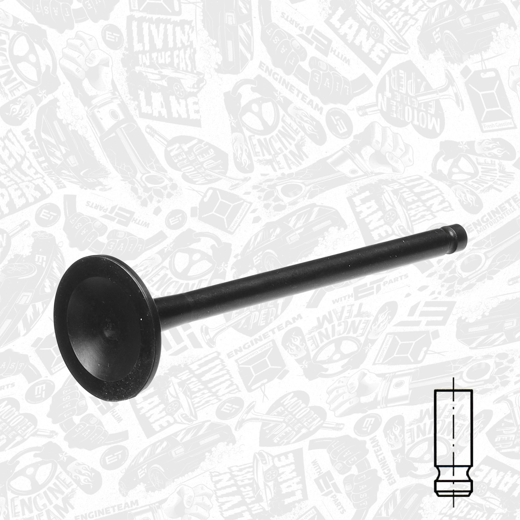 Exhaust Valve - VE0028 ET ENGINETEAM - 11915A78B01-000, 96352793, 12915 ...