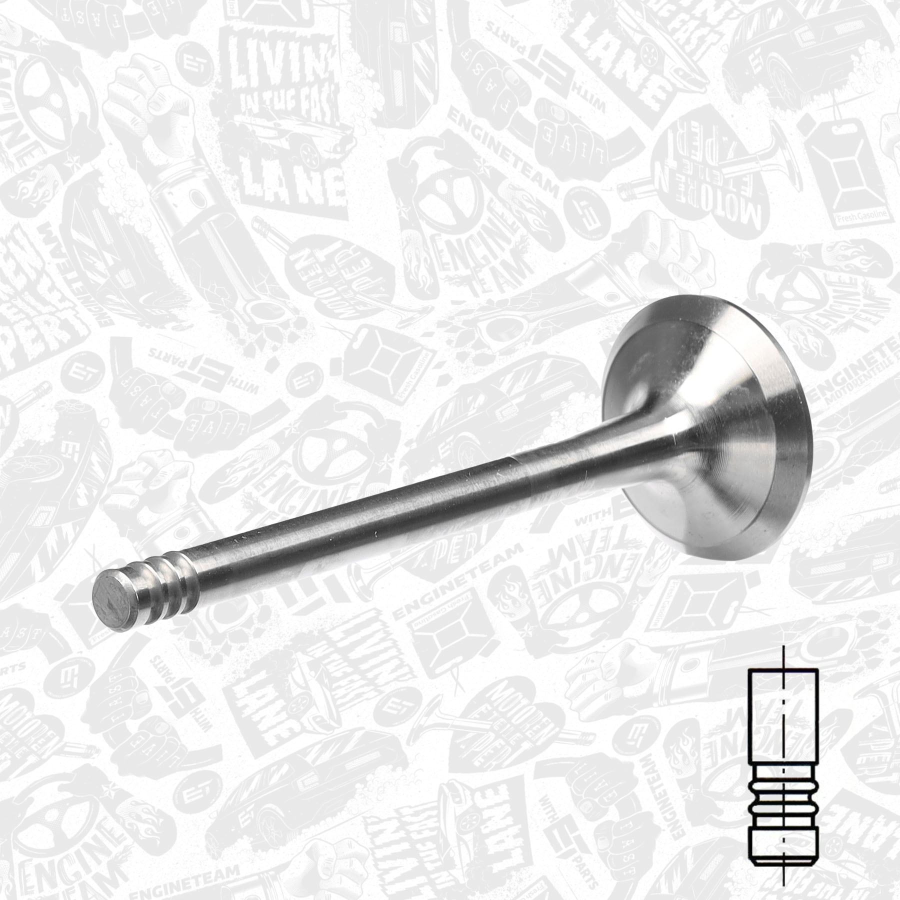 Exhaust Valve - VE0040 ET ENGINETEAM - 028109611E, 39474, R6037/RCR | K ...