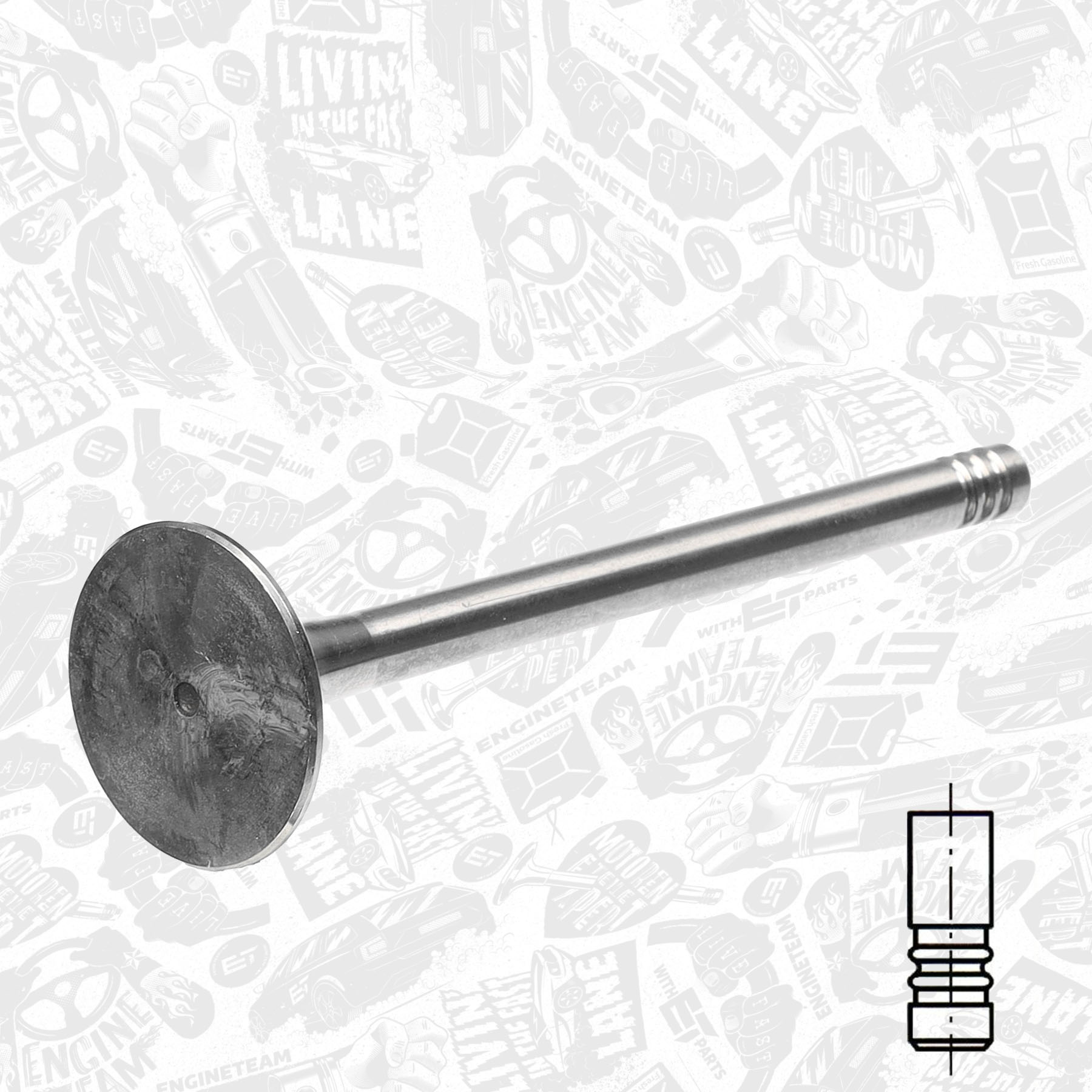 Exhaust Valve - VE0068 ET ENGINETEAM - 03G109611B, 331120, R6354/BM | K MOTORSHOP