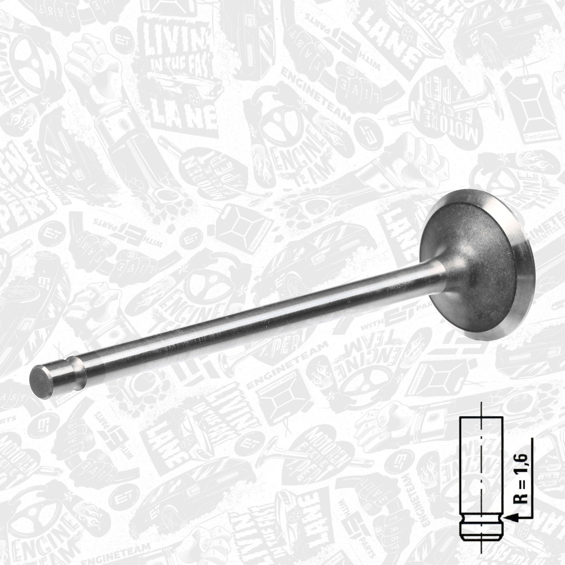 Exhaust Valve - VE0082 ET ENGINETEAM - 4895051, 105-35633, 150100 | K ...