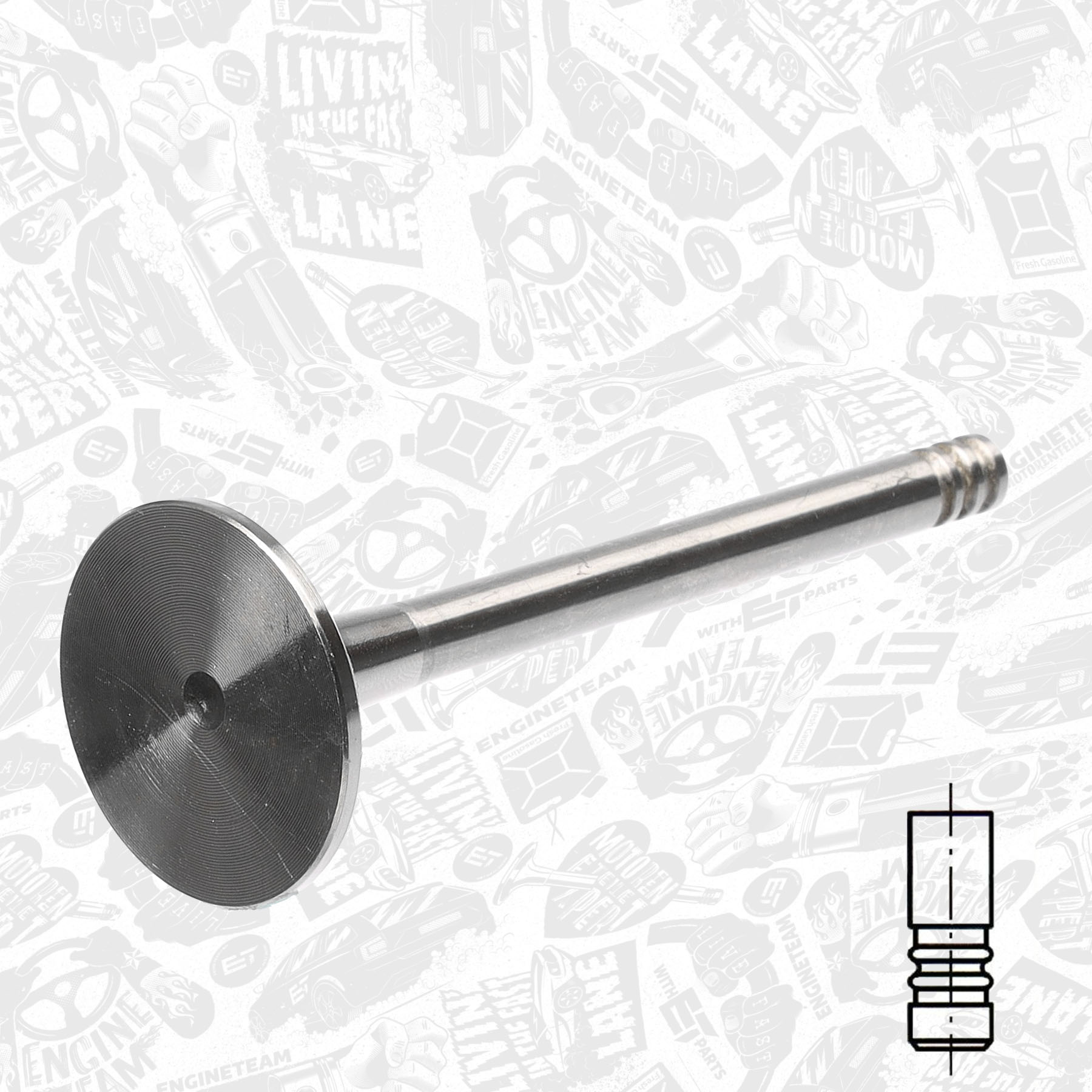 Exhaust Valve - VE0084 ET ENGINETEAM - 037109611B, 048109611B ...