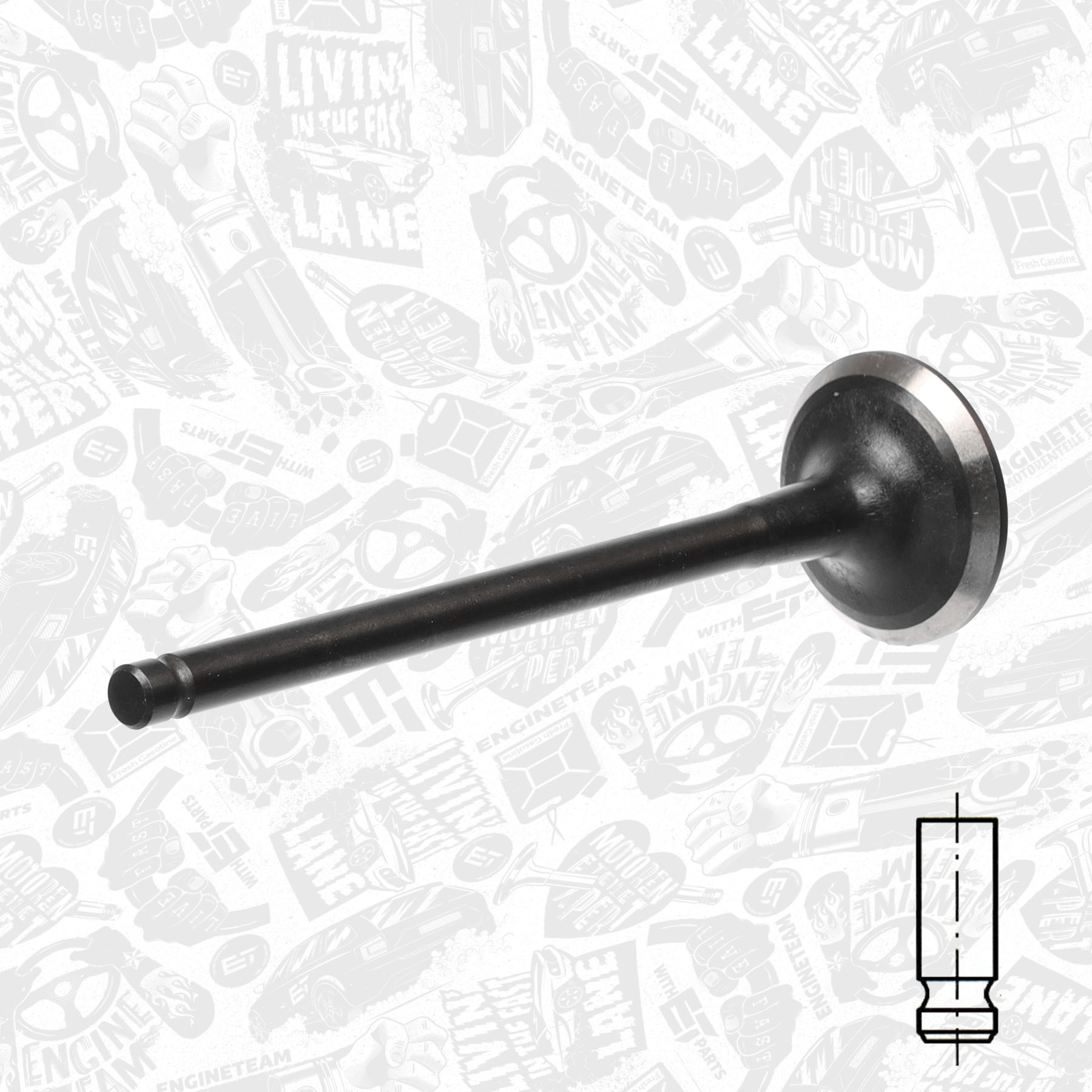 Exhaust Valve - VE0146 ET ENGINETEAM - 22212-2B000, R6567/RNT ...