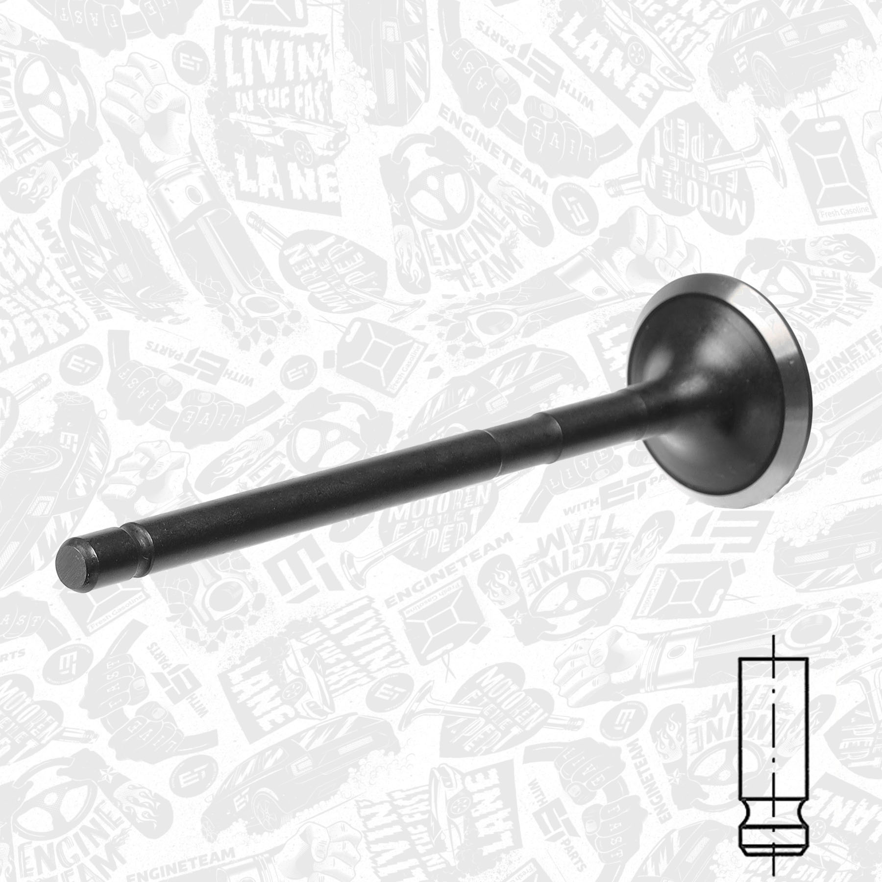 Exhaust Valve - VE0176 ET ENGINETEAM - 13715-0R010, 137150R010 ...