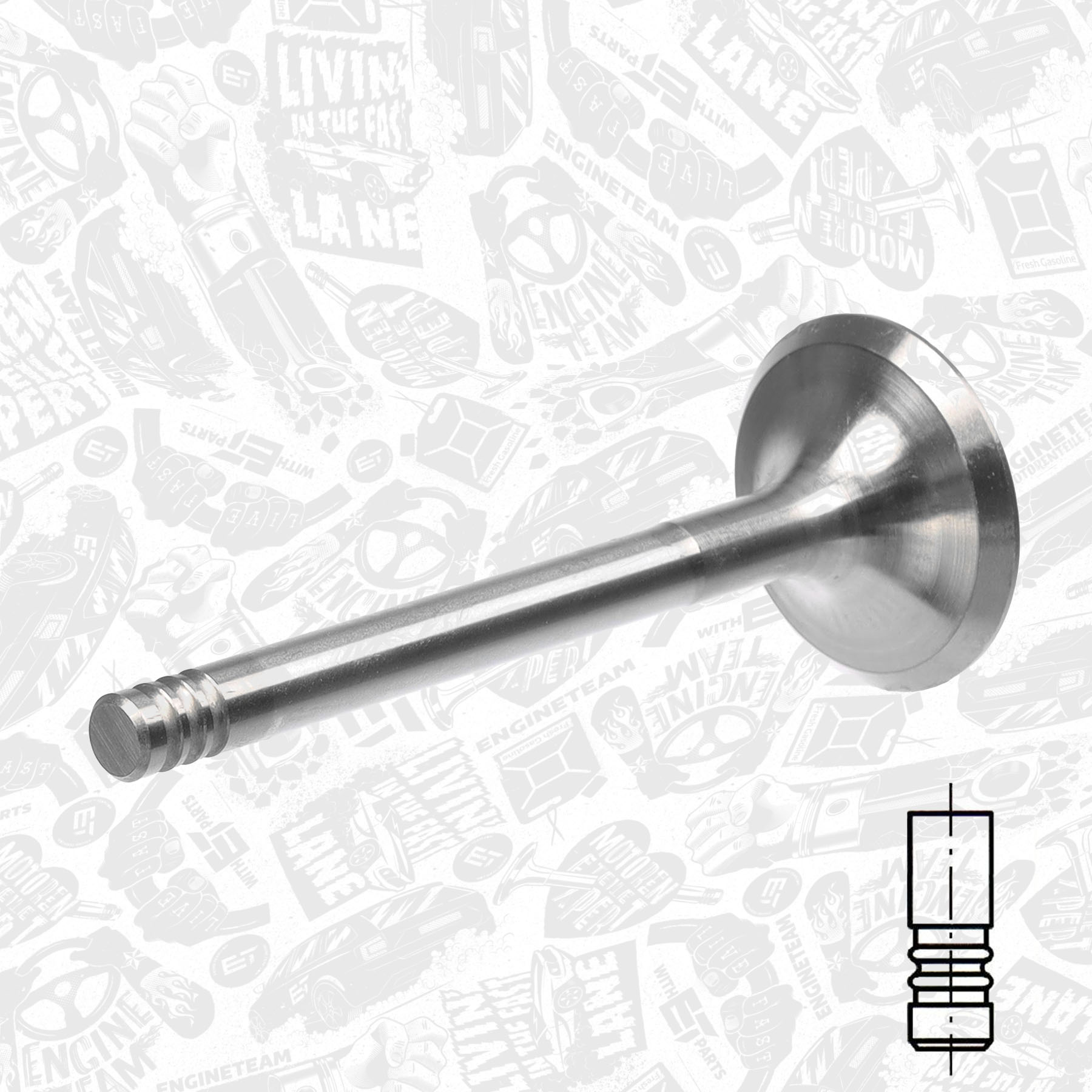 Intake Valve - VI0008 ET ENGINETEAM - 069109601G, 069109601F, 39123 | K ...