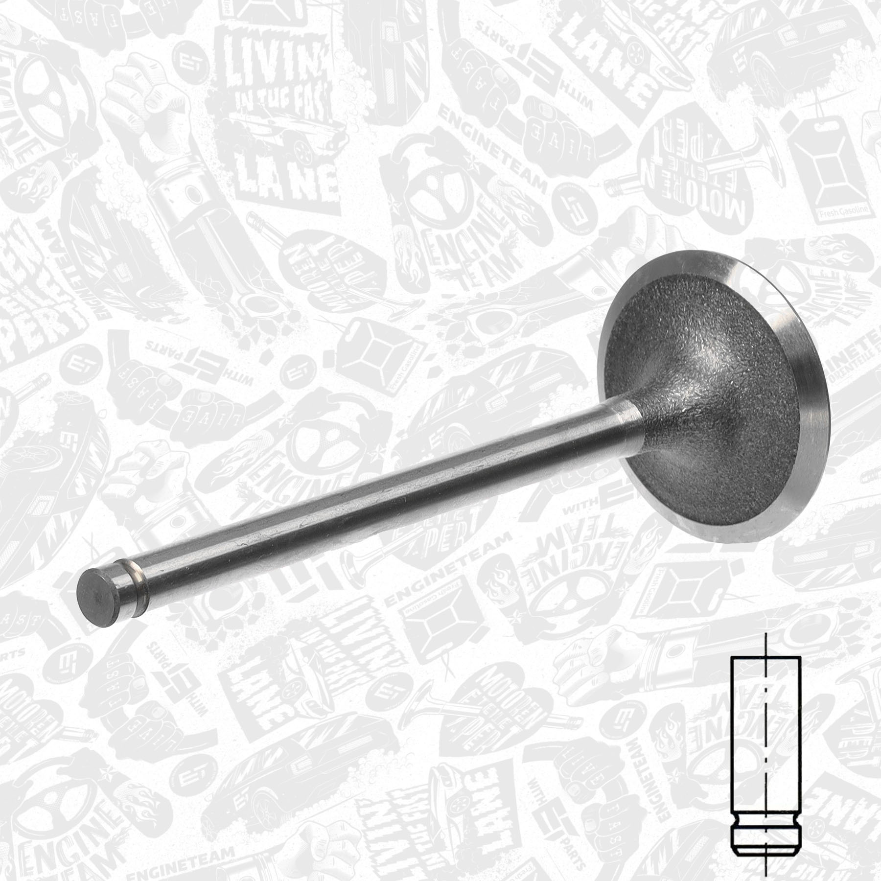 Intake Valve - VI0009 ET ENGINETEAM - 7700273371, 7701465088, 511017 ...