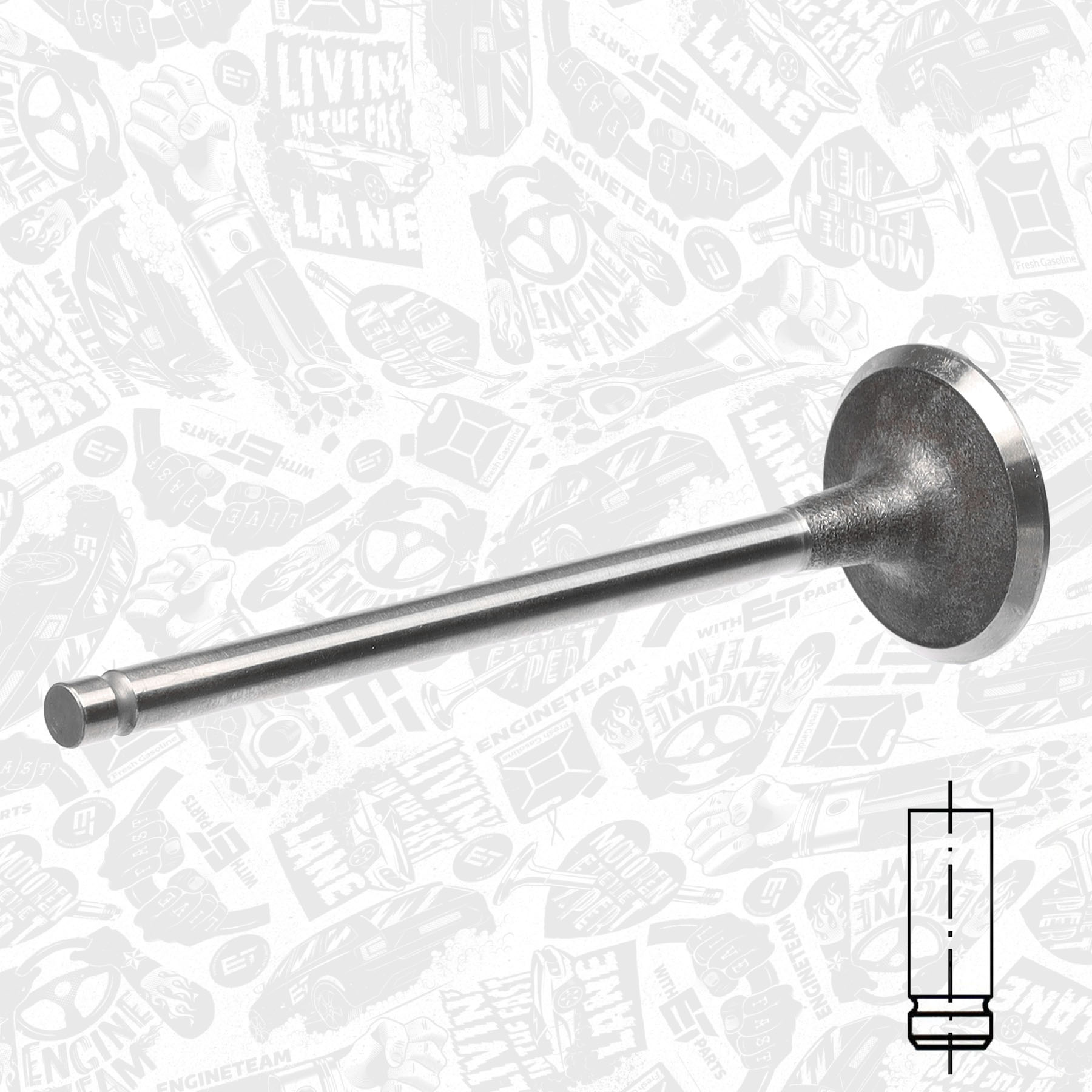 Intake Valve - VI0035 ET ENGINETEAM - 96182806, 771001, R6096/SCR | K ...