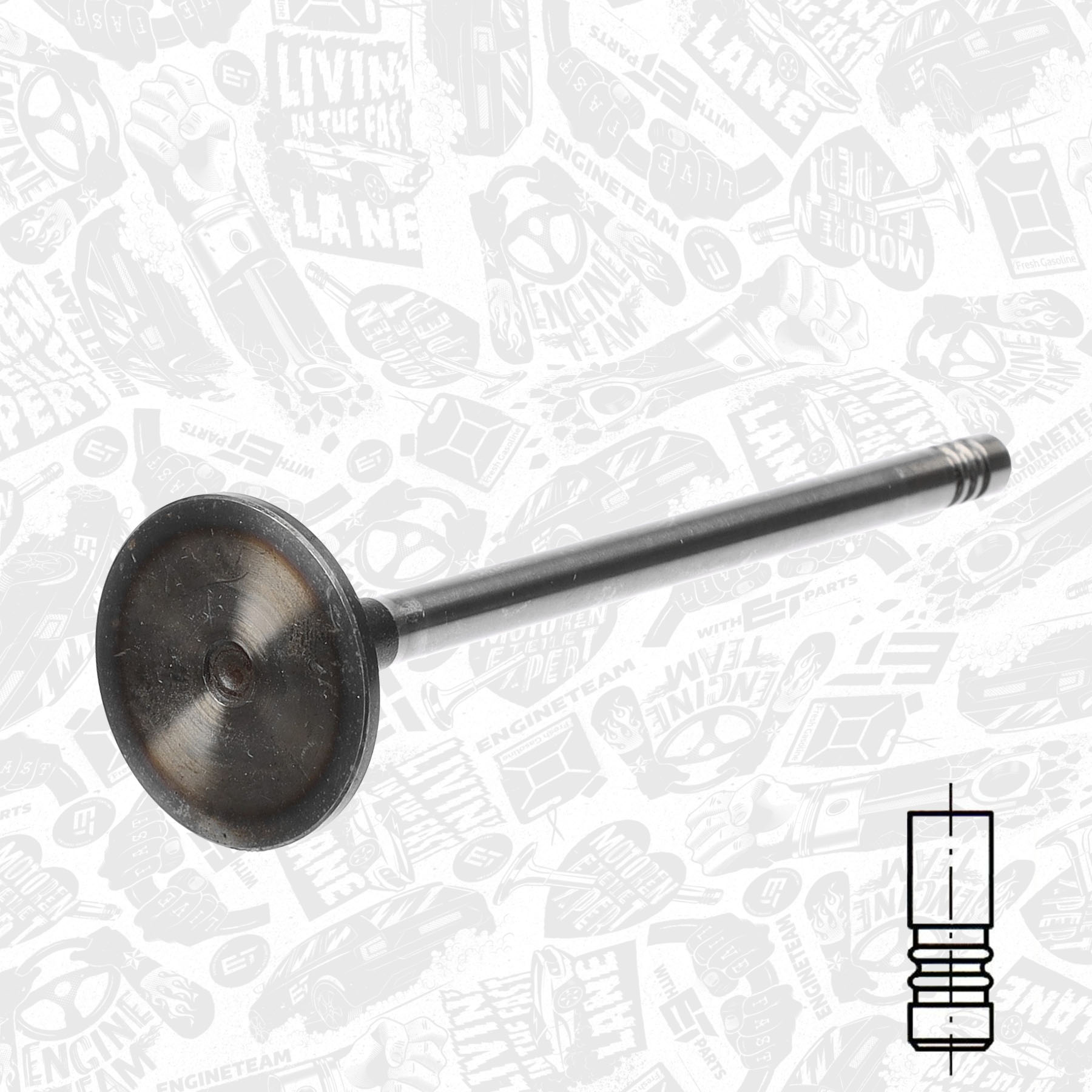 Intake Valve - VI0044 ET ENGINETEAM - 0948.A3, 8653745, 9627184380 | K ...