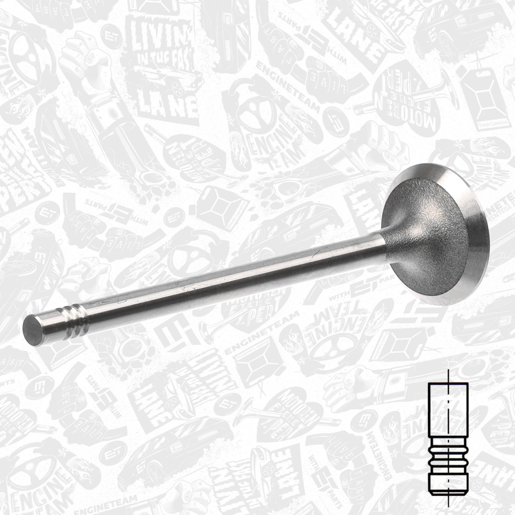 Intake Valve - VI0154 ET ENGINETEAM - 13201-00Q0A, 4431242, 7701476596 ...