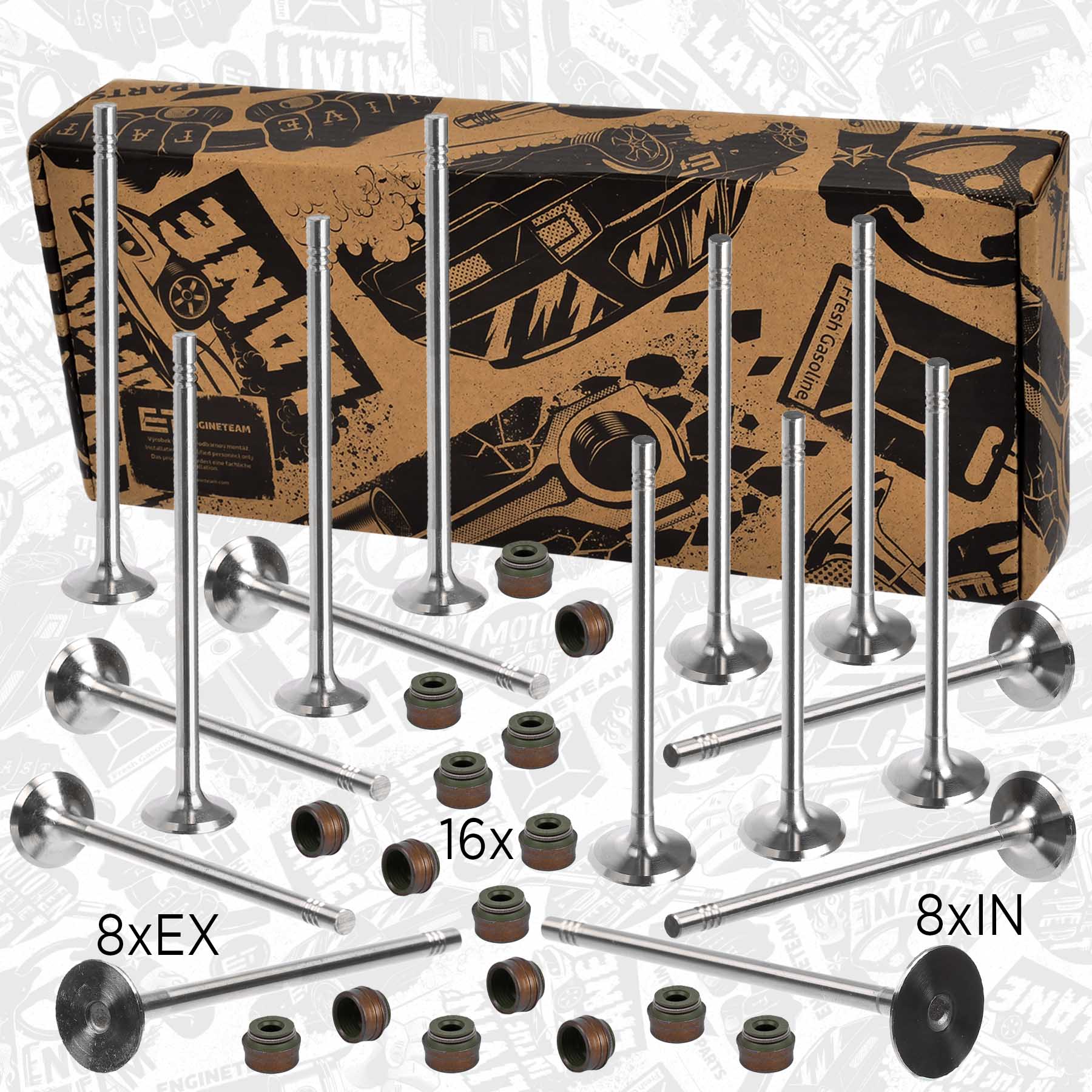 Valve Kit, intake/exhaust valve - VS0006 ET ENGINETEAM - 7701473004 ...