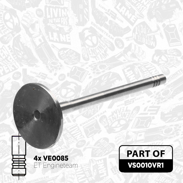 Valve Kit, intake/exhaust valve - VS0010VR1 ET ENGINETEAM - 06B109611C ...