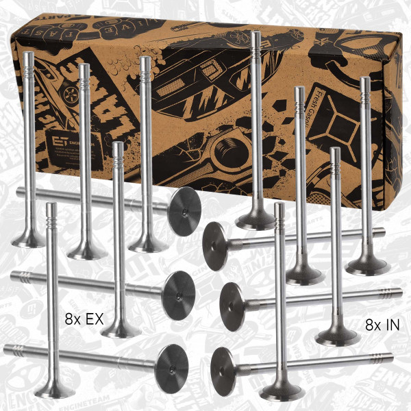 Valve Kit, intake/exhaust valve - VS0021 ET ENGINETEAM - 0949.E3 ...