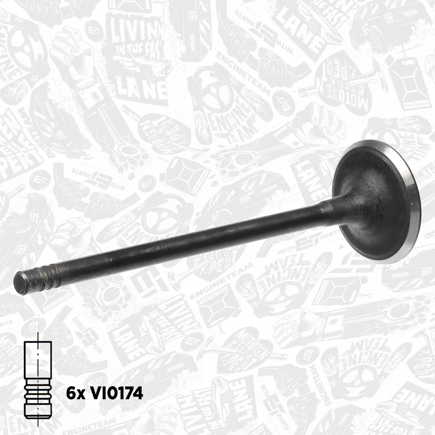Valve Kit, intake/exhaust valve - VS0025 ET ENGINETEAM - CM5G6505FA, 1760589, 1760588 | K ...