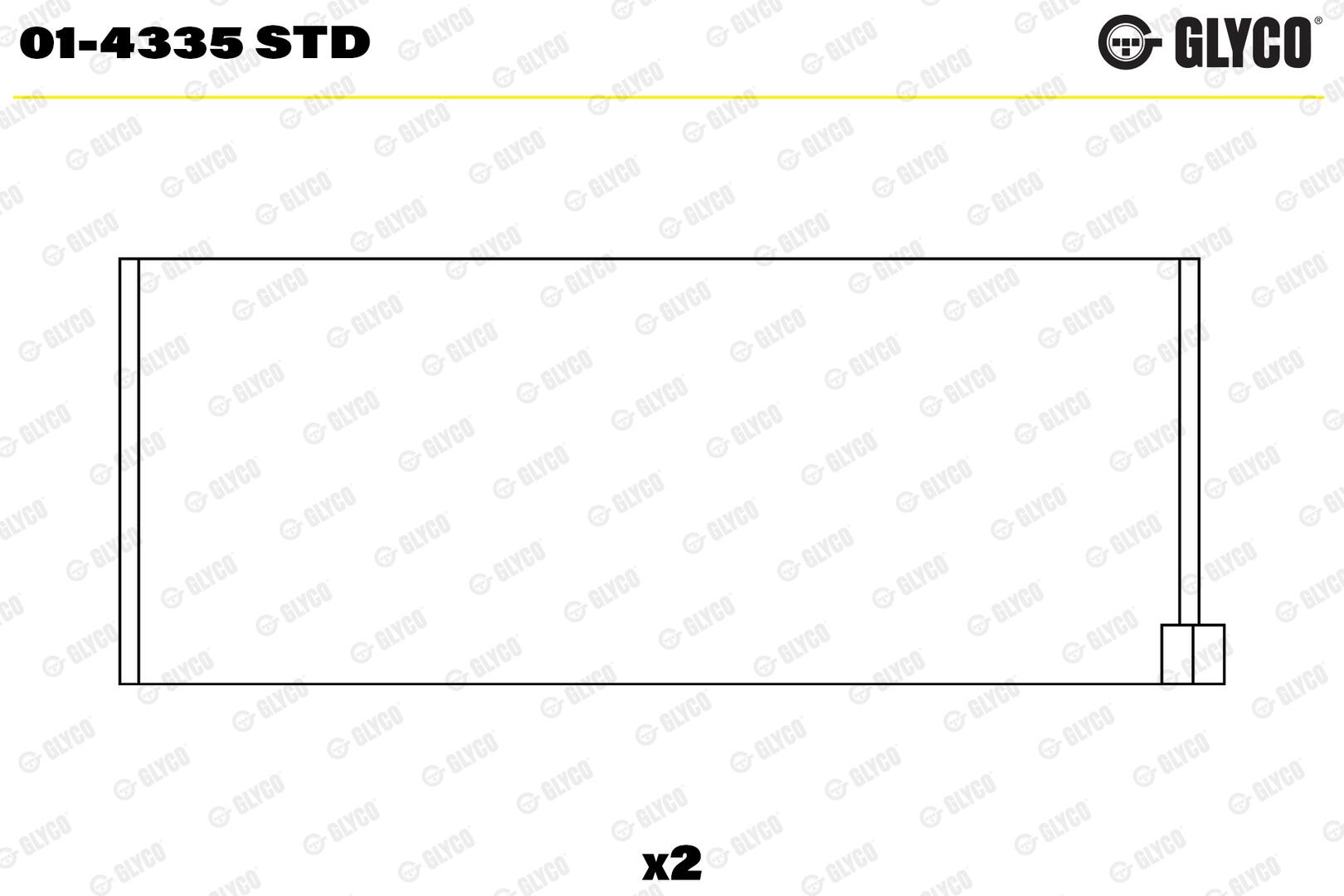 Connecting Rod Bearing - 01-4335 STD GLYCO | K MOTORSHOP