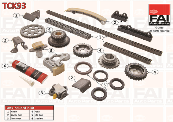 Timing Chain Kit - TCK93 FAI AutoParts - 12761-85FA0, 12762-85FA0 ...