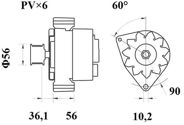 Alternator - MG22 MAHLE - 0061548702, 0061548802, 0061548902 | K MOTORSHOP