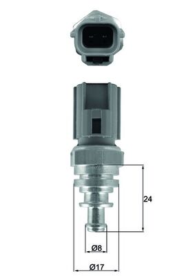 Sensor, coolant temperature - TSE29 MAHLE - 1109340, 31272434 ...