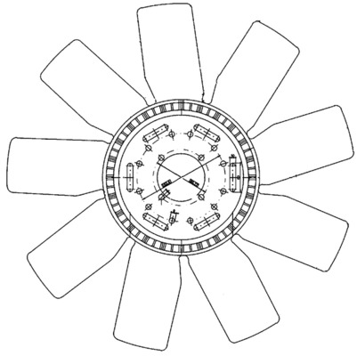 Fan Wheel, engine cooling - CFW77000P MAHLE - 3662004623, A3662004623 ...