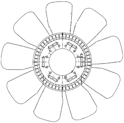 Fan Wheel, engine cooling - CFW83000P MAHLE - H816200040010, 312295 ...