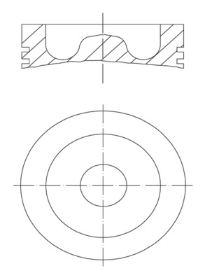 Piston with rings and pin - 0616900 MAHLE - 1430959, 1483401, 1781824 ...
