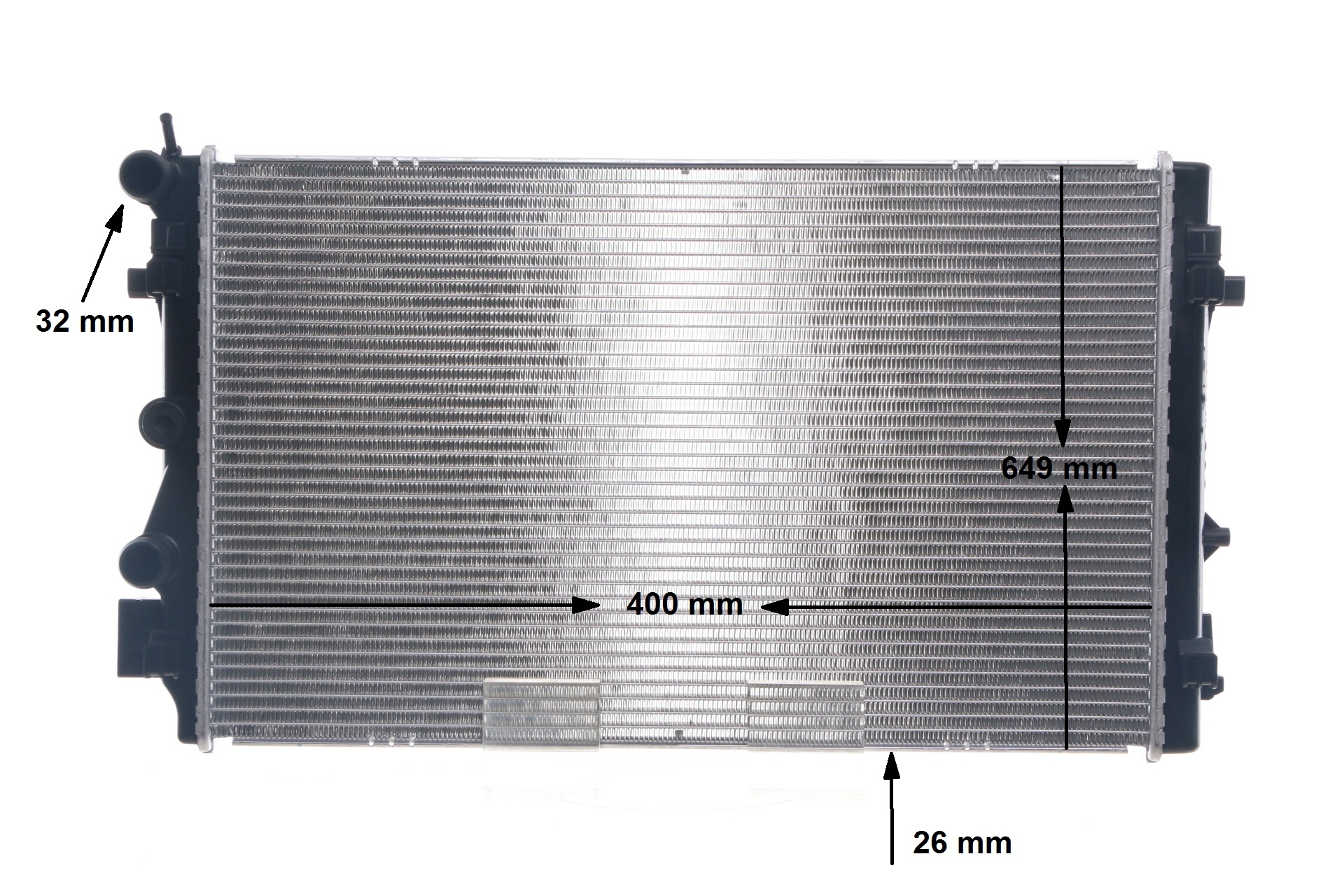 Radiator, engine cooling - CR1559000S MAHLE - 6R0121253D, 6R0121253R ...