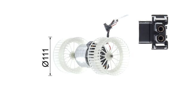 Interior Blower - AB152000P MAHLE - 0038300608, A0038300608, 100447 | K ...