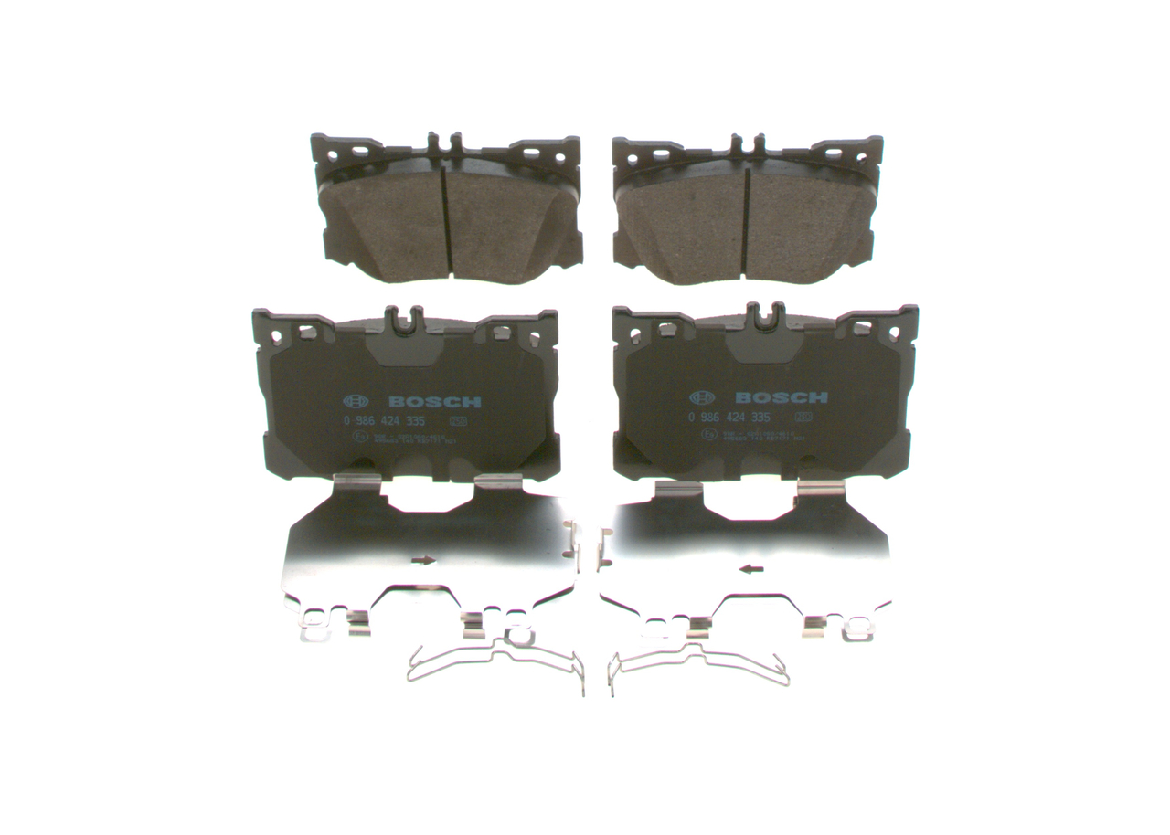 Brake Pad Set, disc brake - 0986424335 BOSCH - A0004207900, A0004208403 ...