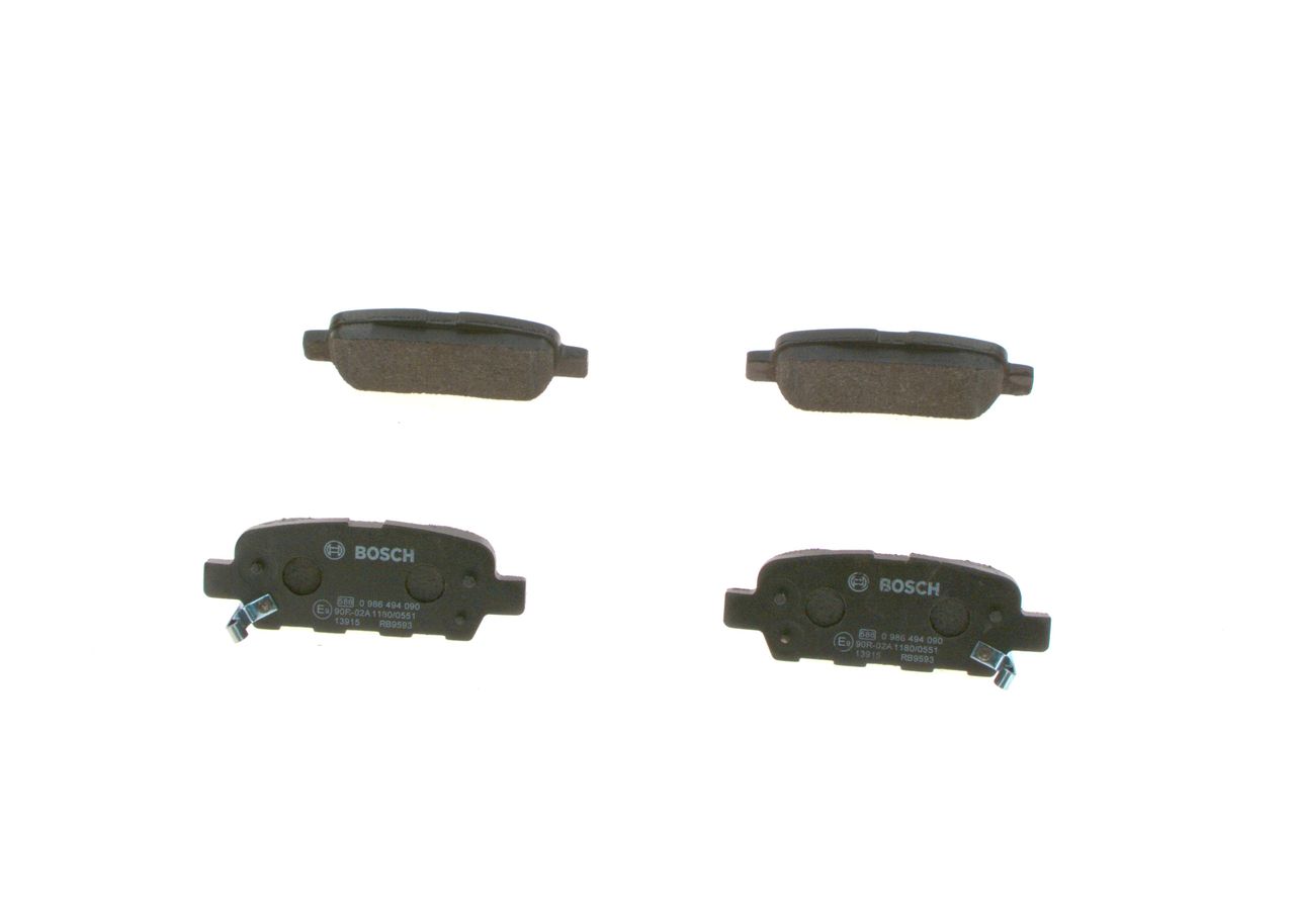 Brake Pad Set, disc brake - 0986494090 BOSCH - 440608H385, 55800-57L50 ...