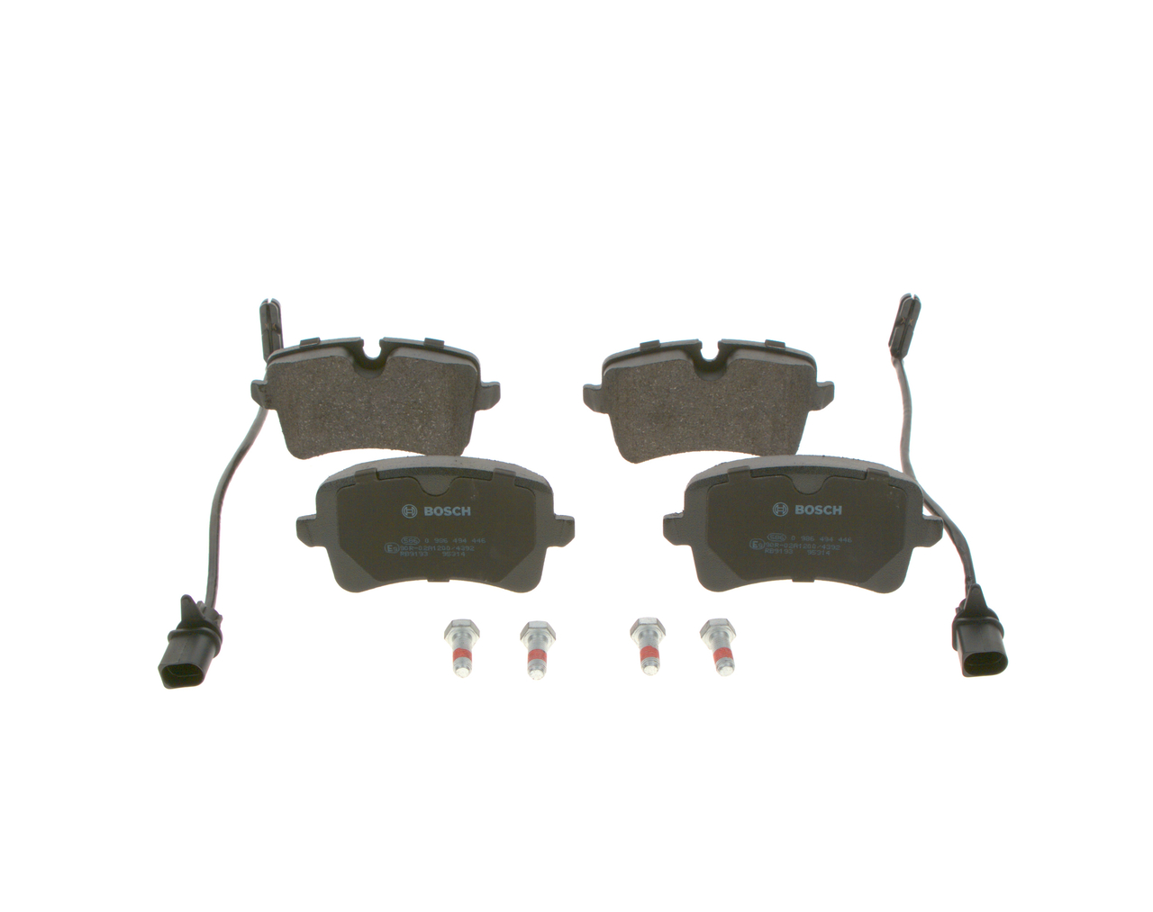 Brake Pad Set, disc brake - 0986494446 BOSCH - 4H0698451A, 4H0698451C ...