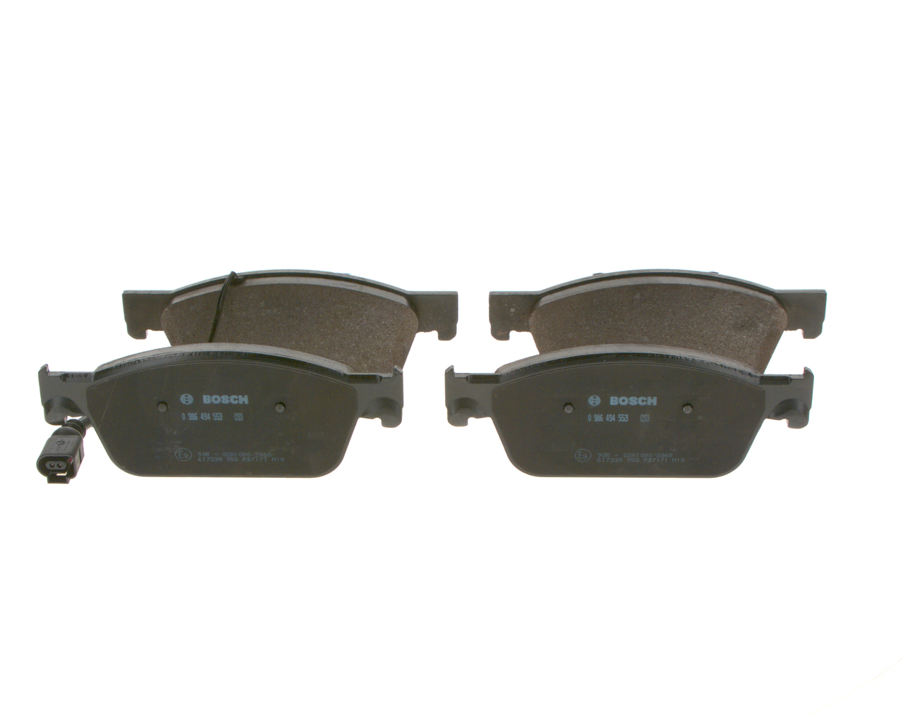 Brake Pad Set, disc brake - 0986494553 BOSCH - 7E0698151, 7E0698151B ...